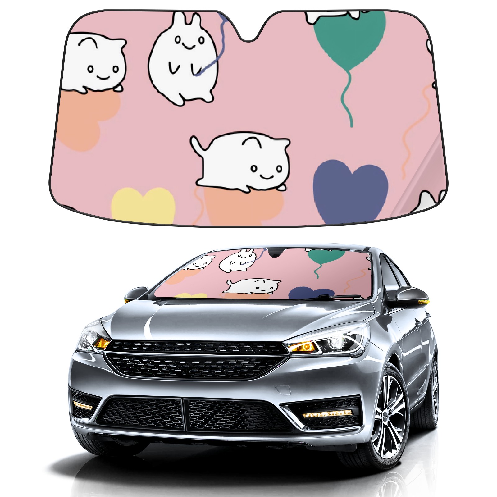 Car Windshield Sun Shade For Front Window Cartoon Foundation Animal ...