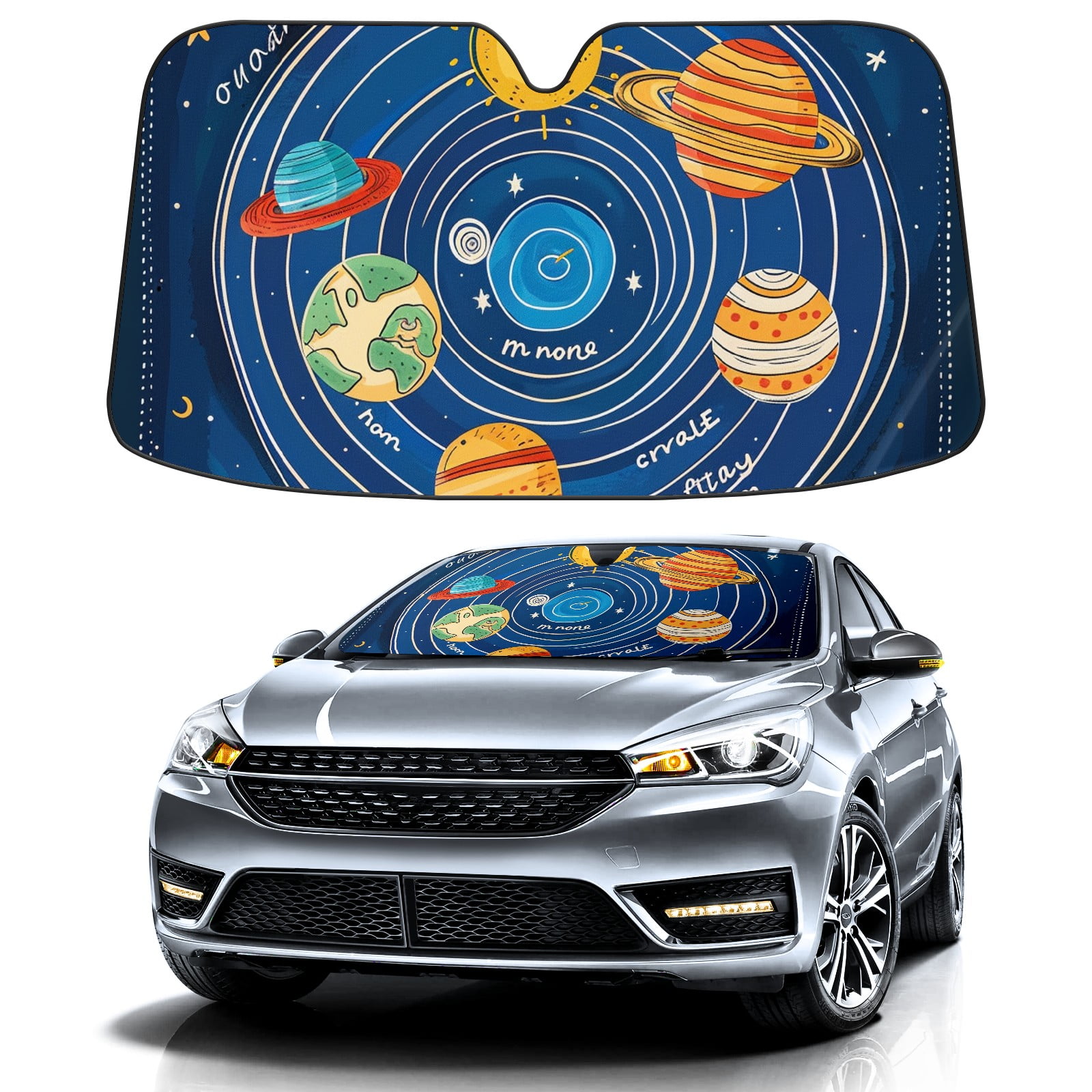 Car Windshield Sun Shade For Front Window Compass (11) Foldable Vehicle ...