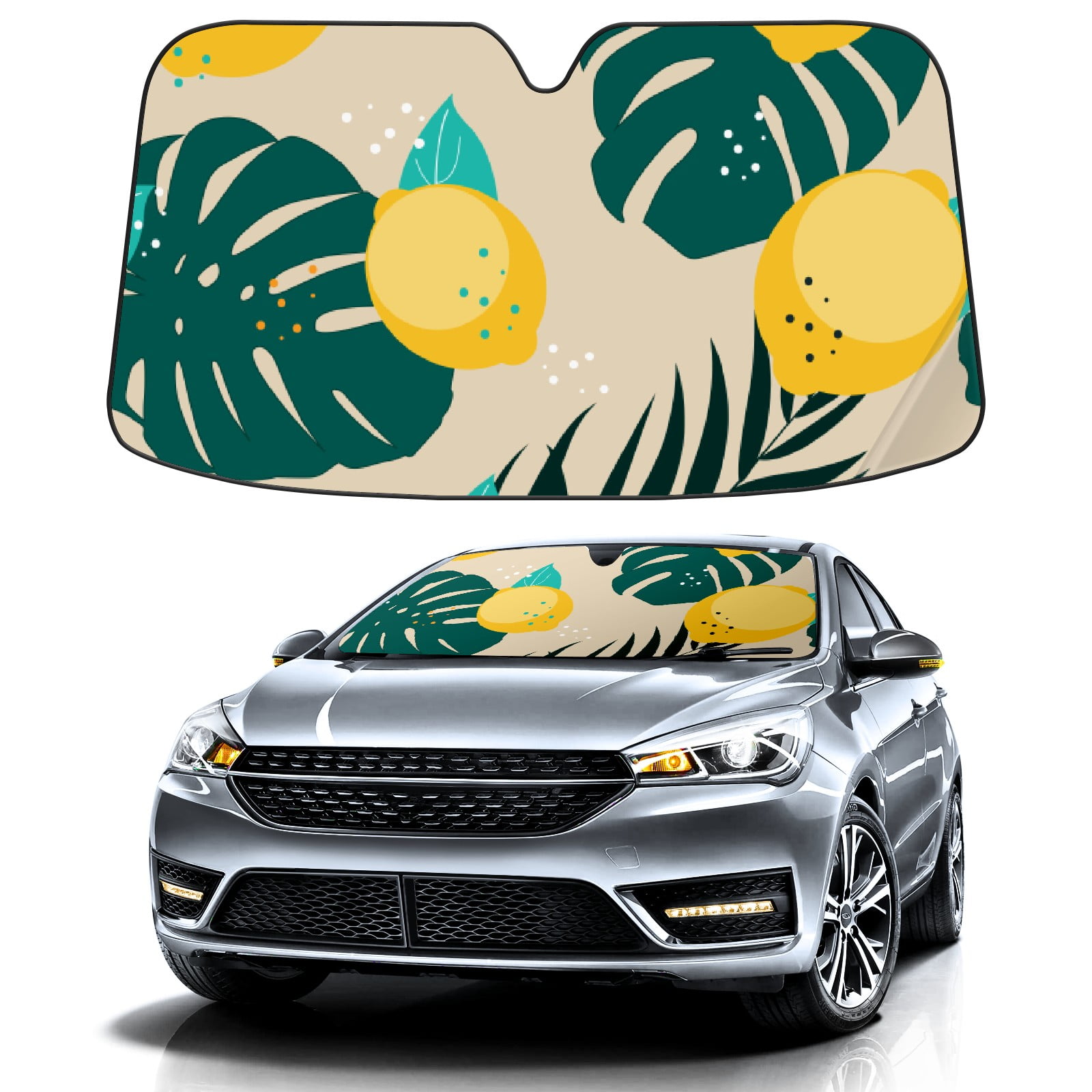 Car Windshield Sun Shade For Front Window Fruit Foldable Vehicle ...