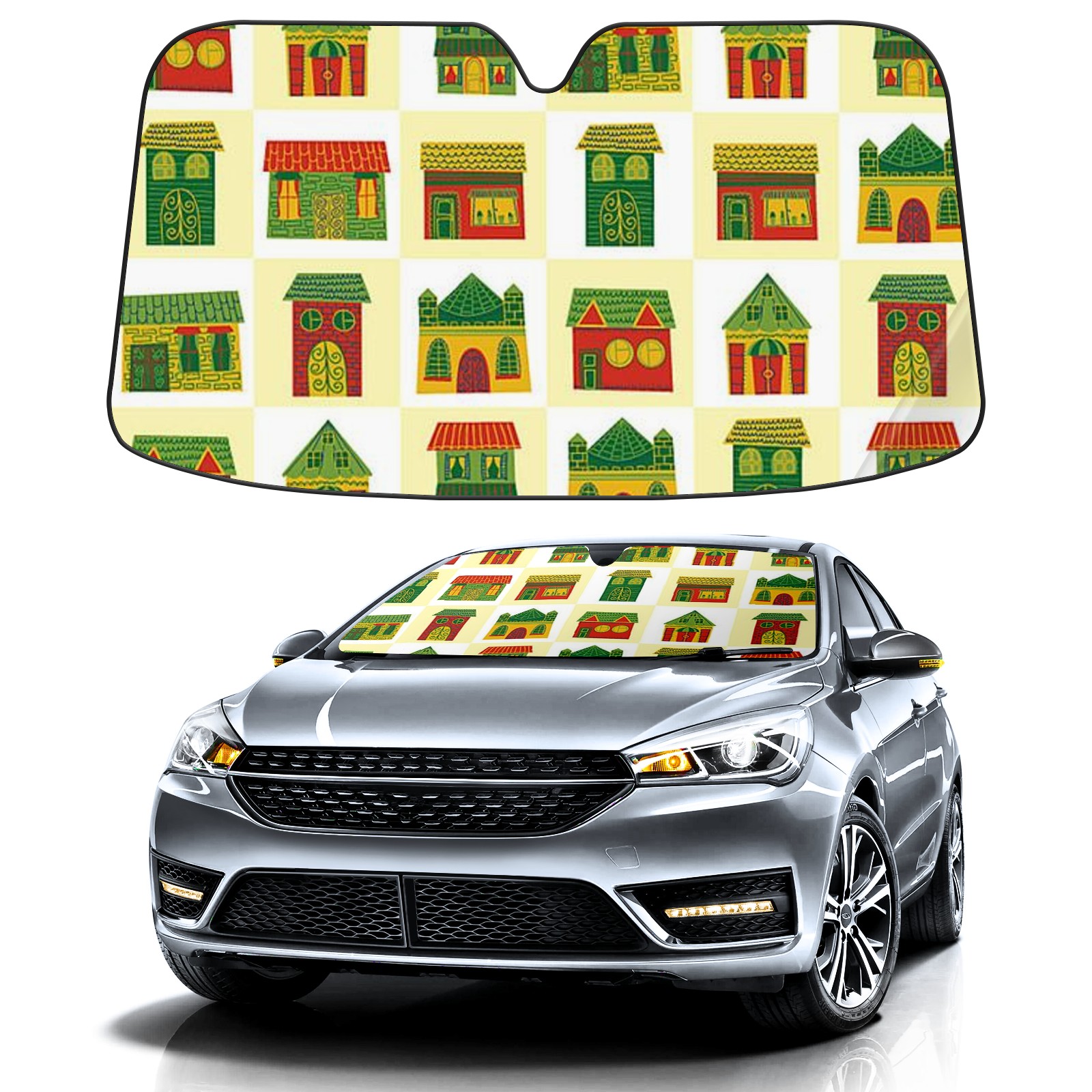 Car Windshield Sun Shade For Front Window House Foldable Vehicle ...