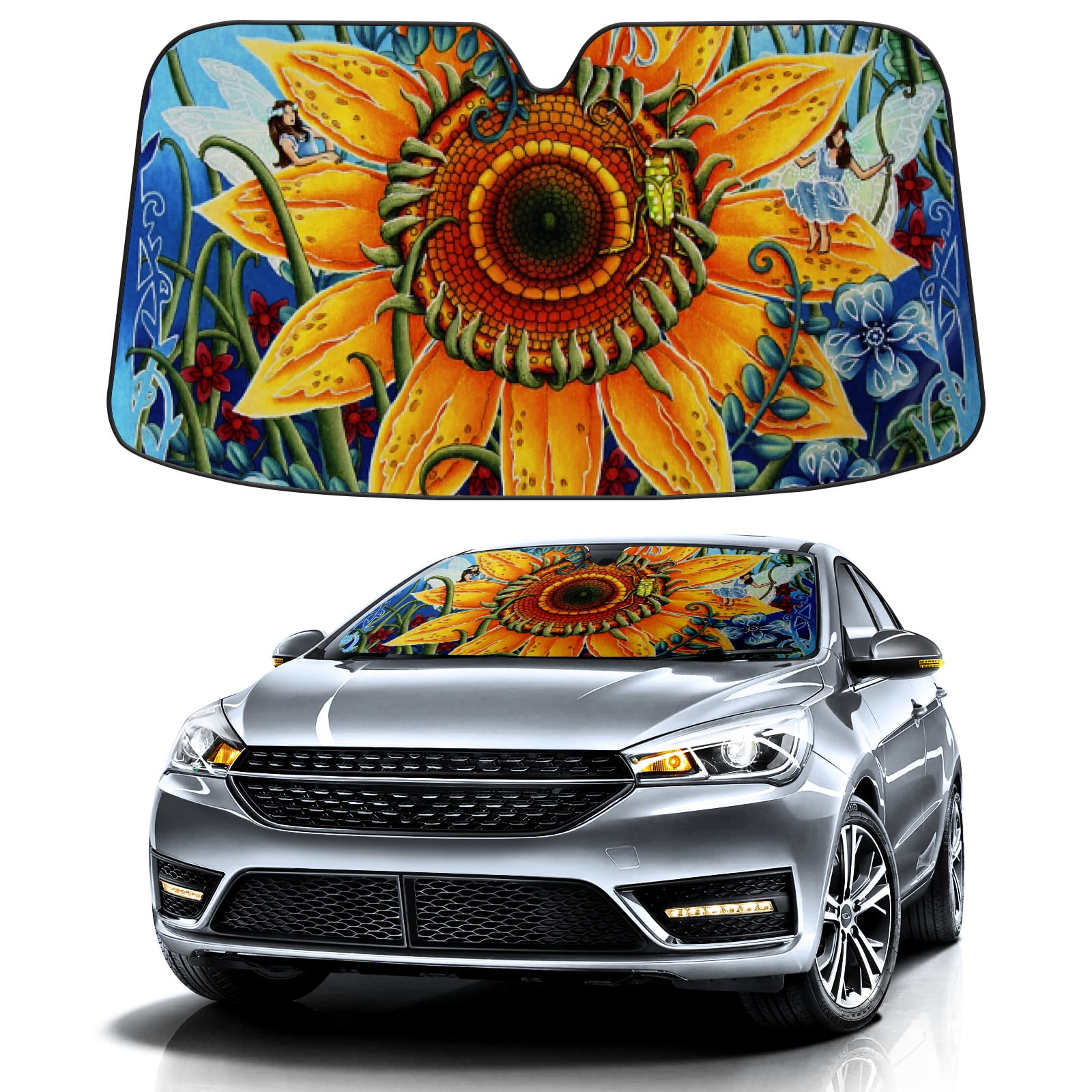 Car Windshield Sun Shade For Front Window If6jGNphA3k Foldable Vehicle ...