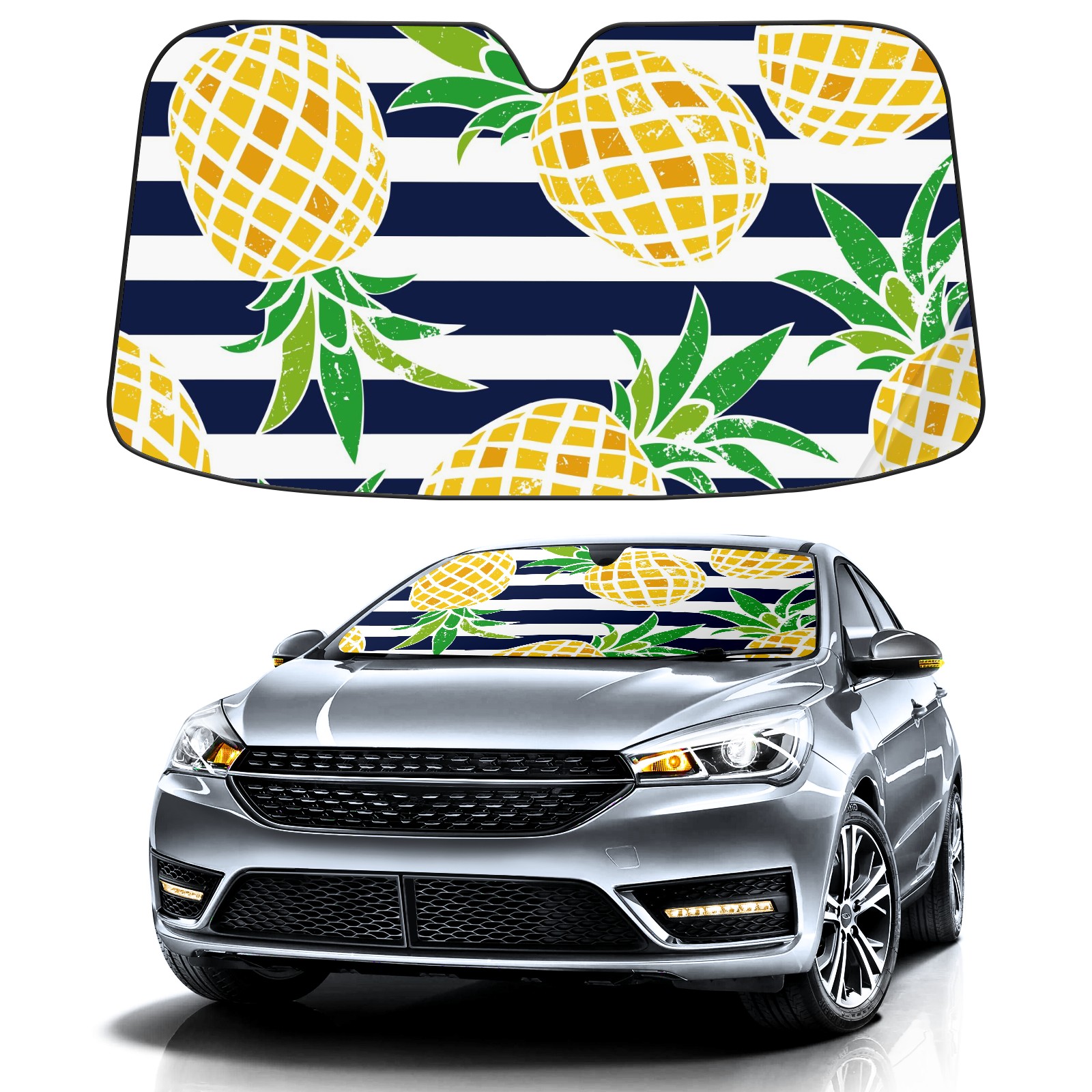 Car Windshield Sun Shade For Front Window Jackfruit Foldable Vehicle ...