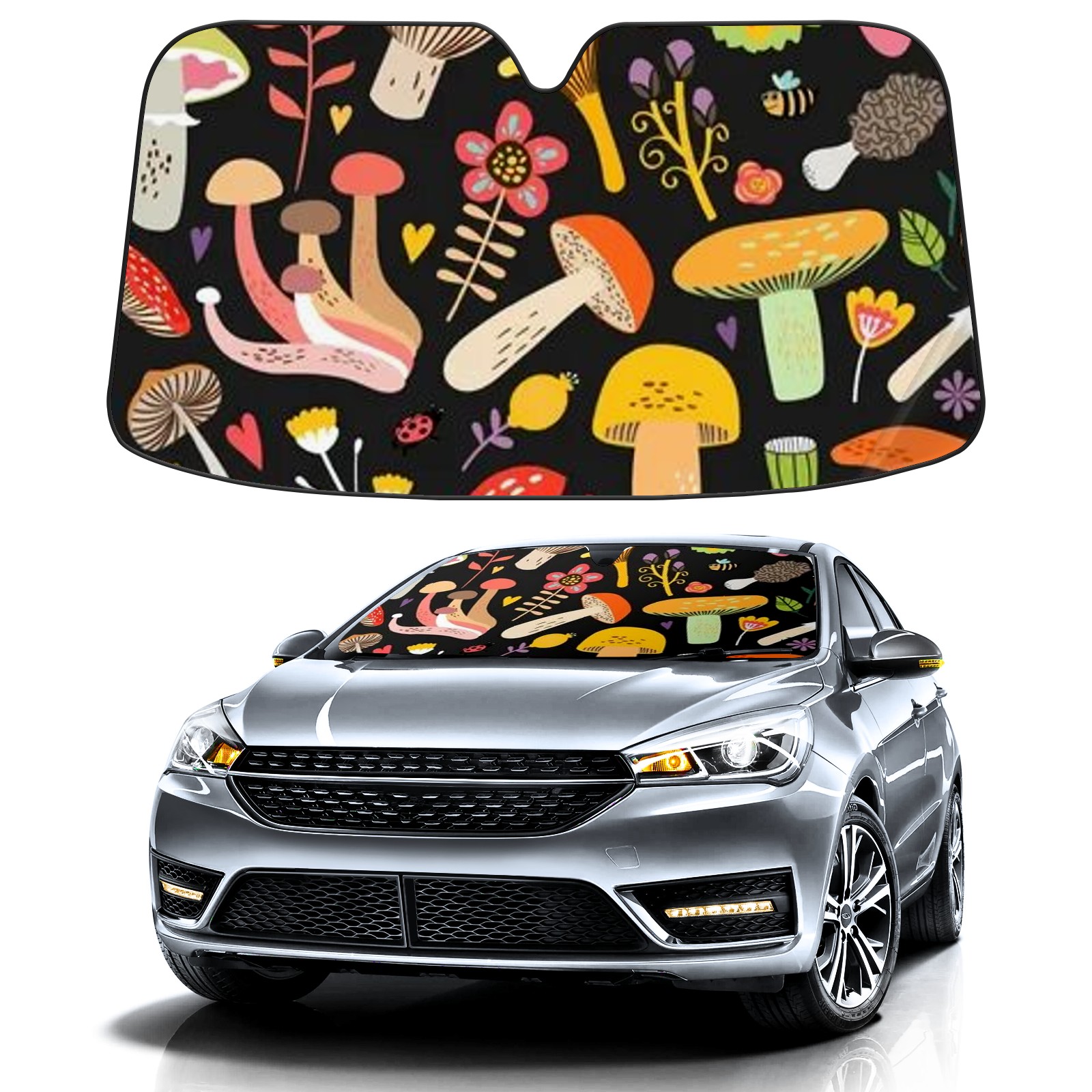 Car Windshield Sun Shade For Front Window Mushroom Foldable Vehicle ...