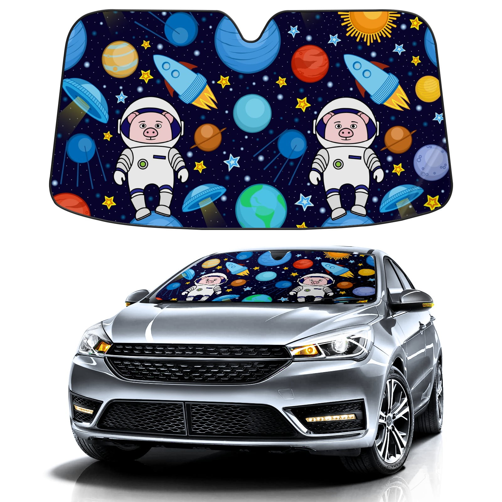 Car Windshield Sun Shade For Front Window Space Foldable Vehicle ...