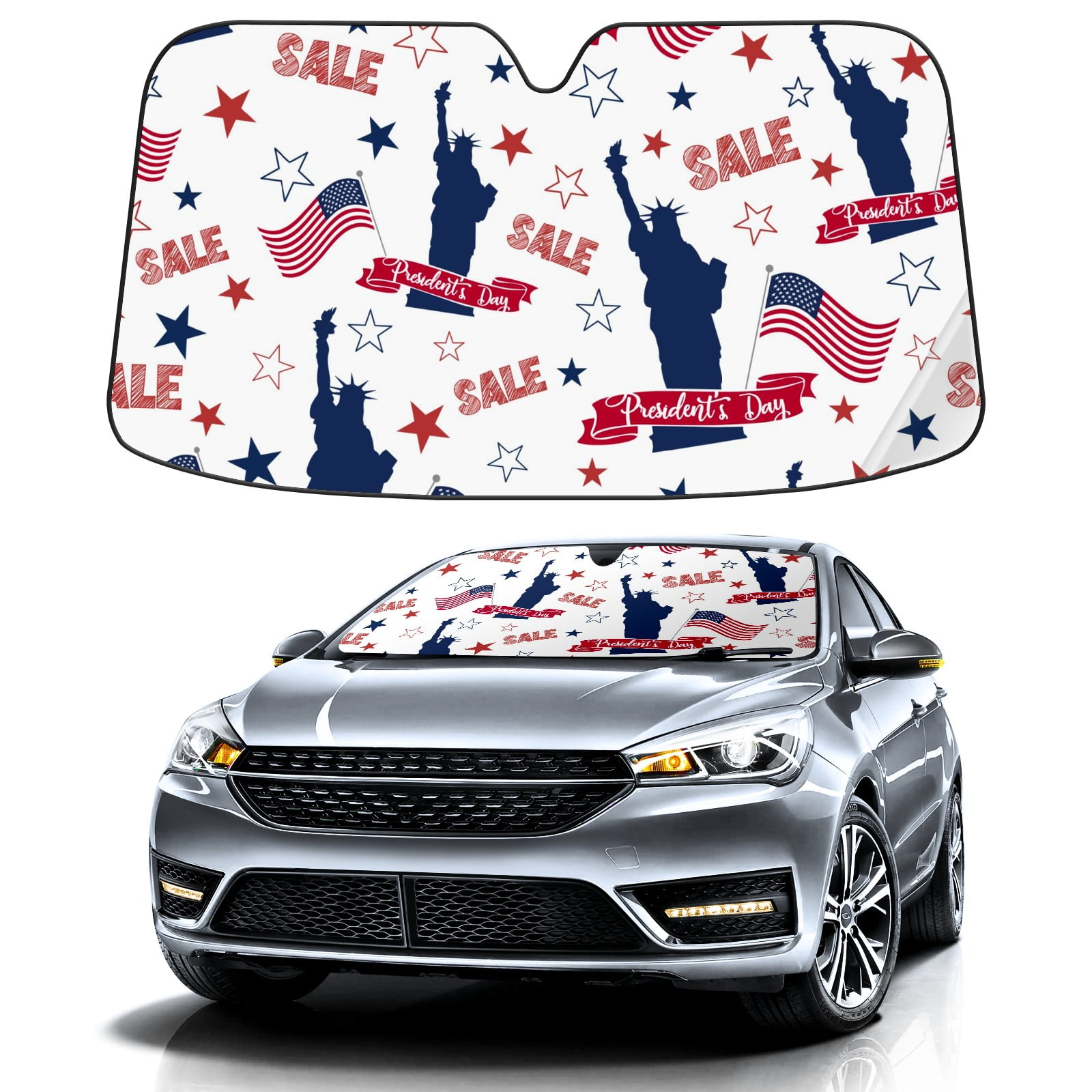 Car Windshield Sun Shade For Front Window Statue Of Liberty American ...