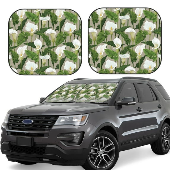 Car Windshield Sun Shade - Gorgeous Calla Lily Flowers Foldable Car Sun ...
