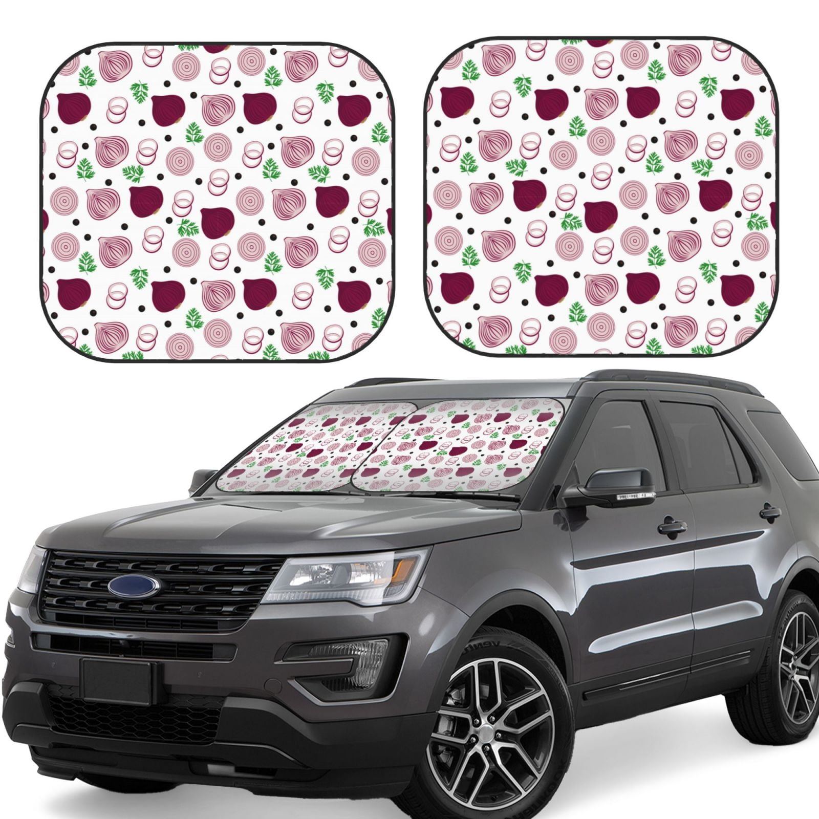 Car Windshield Sun Shade - Onion cute print Foldable Car Sun Shade, Sun ...