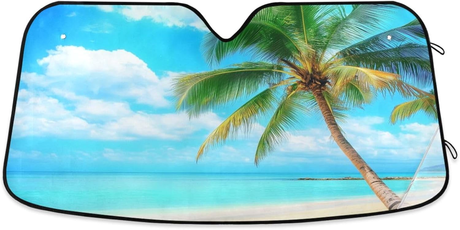 Car Windshield Sun Shade, Skull Driver Skeleton Style, Universal Fit ...