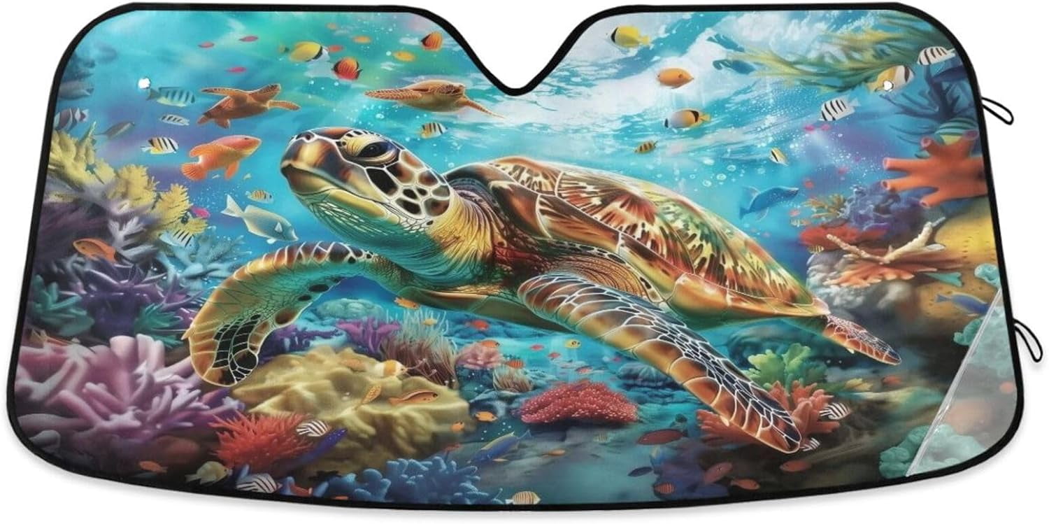 Car Windshield Sun Shade, Skull Driver Skeleton Style, Universal Fit ...