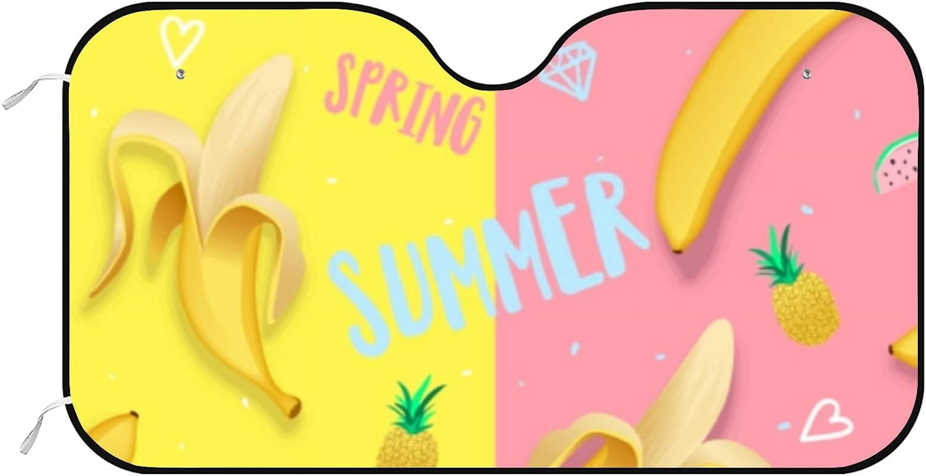 Car Windshield Sun Shade Summer Spring Banana Tropical Sun Visor ...