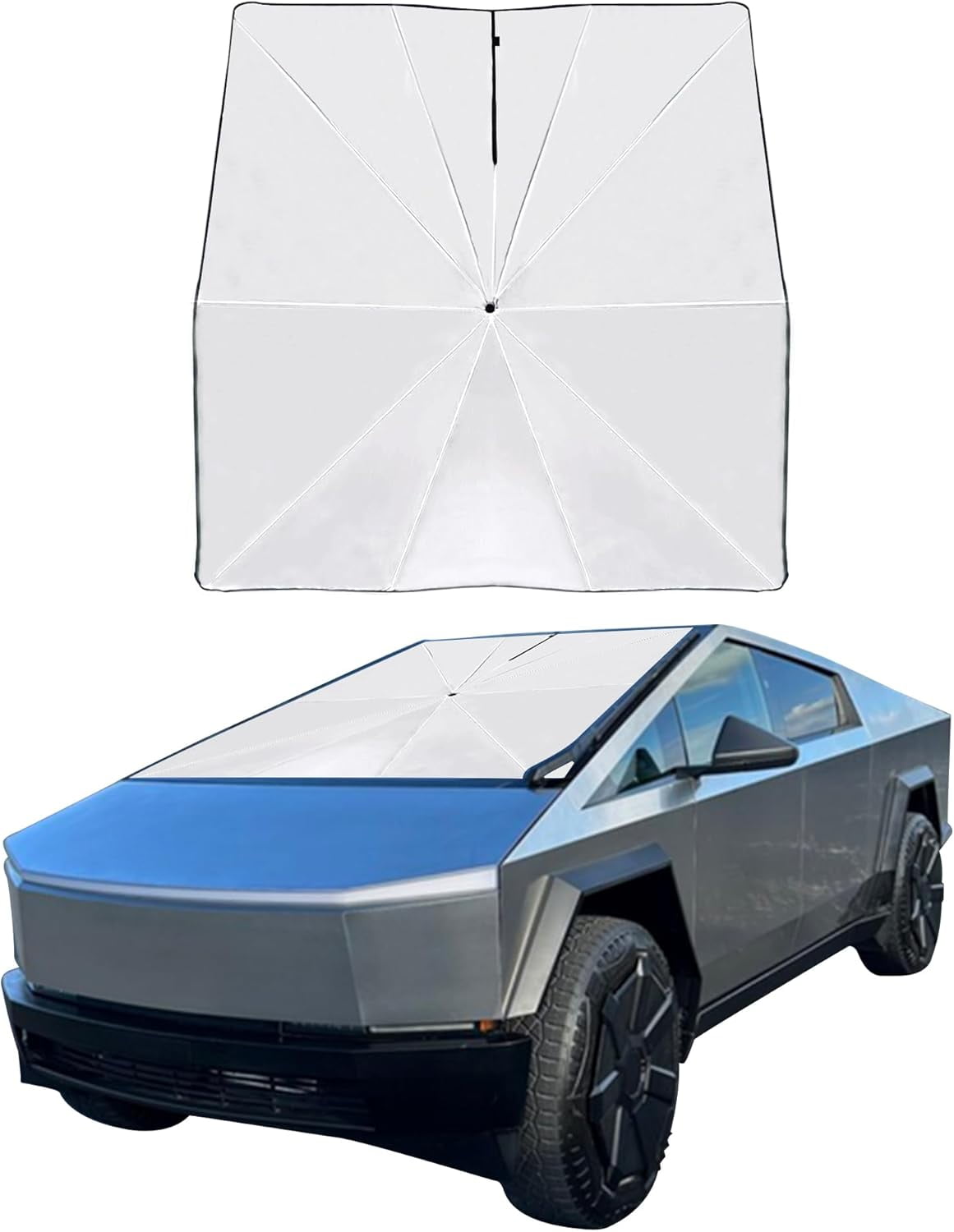 Car Windshield Sun Shade for Tesla Cybertruck [2024 Upgrade]-Foldable ...