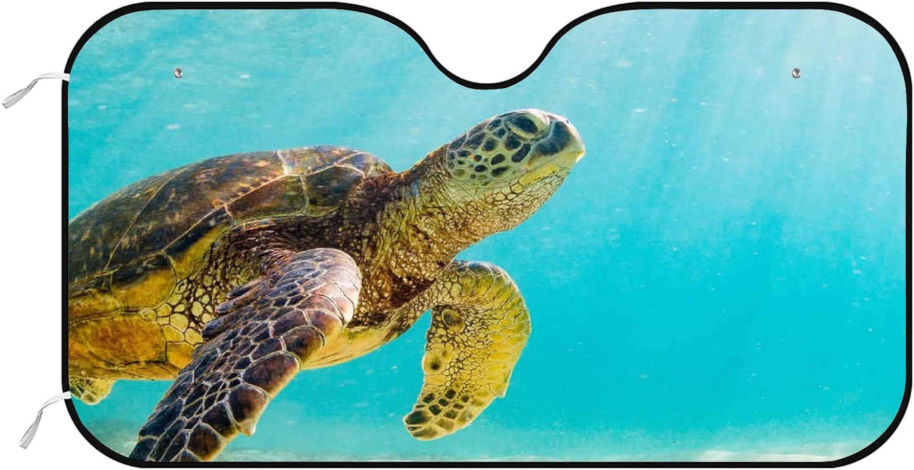 Car Windshield Sun Shade Turtle Ocean Sea Beach Sun Visor Protector ...