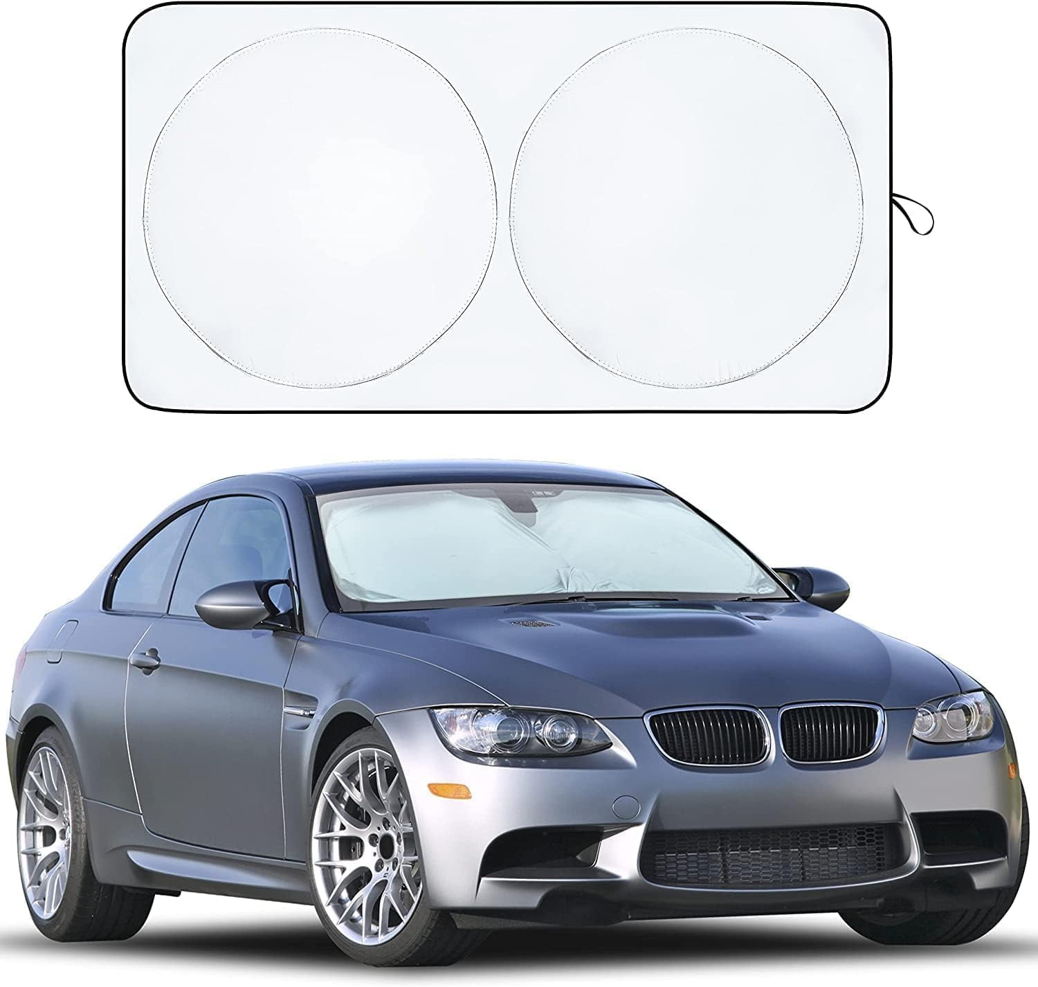 Car Windshield Sun Shade | Upgraded Innovative No-Light-Pass Technology ...