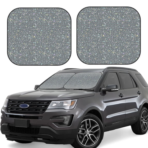 Car Windshield Sun Shade - shiny white stone print Foldable Car Sun ...