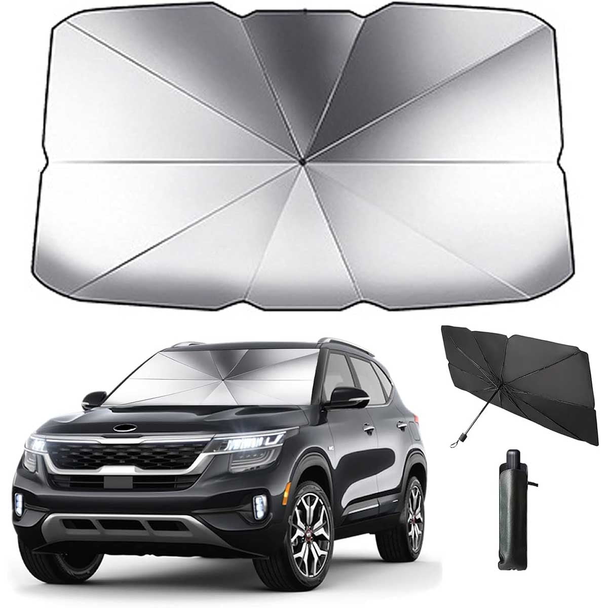 Car Windshield Sun parasol, Upgraded Car Windshield Sun Shade Umbrella ...