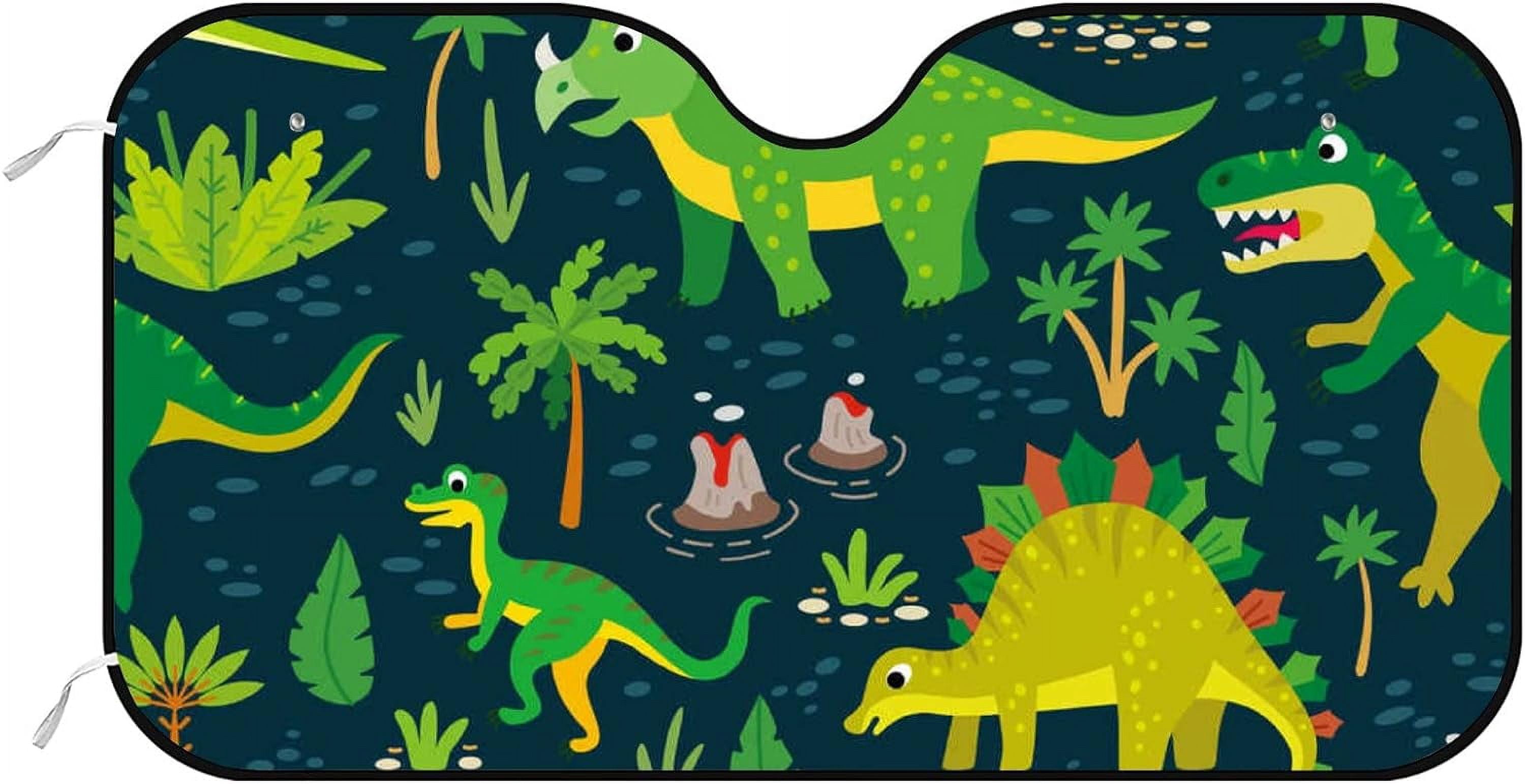 Car Windshield Sunshade Blocks Sun Visor Protector Dinosaurs and ...