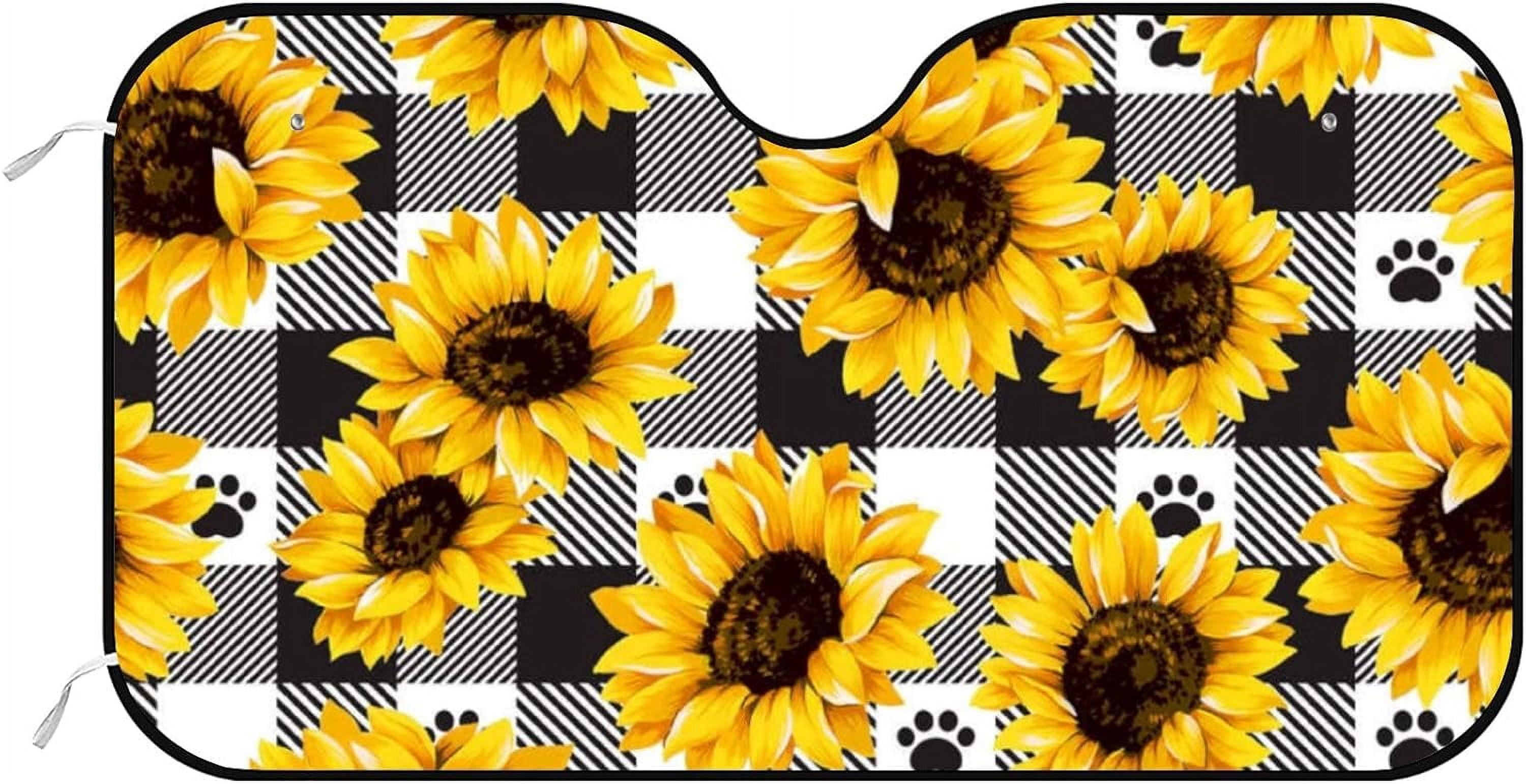 Car Windshield Sunshade Blocks Sun Visor Protector Dog Paw Seamless ...