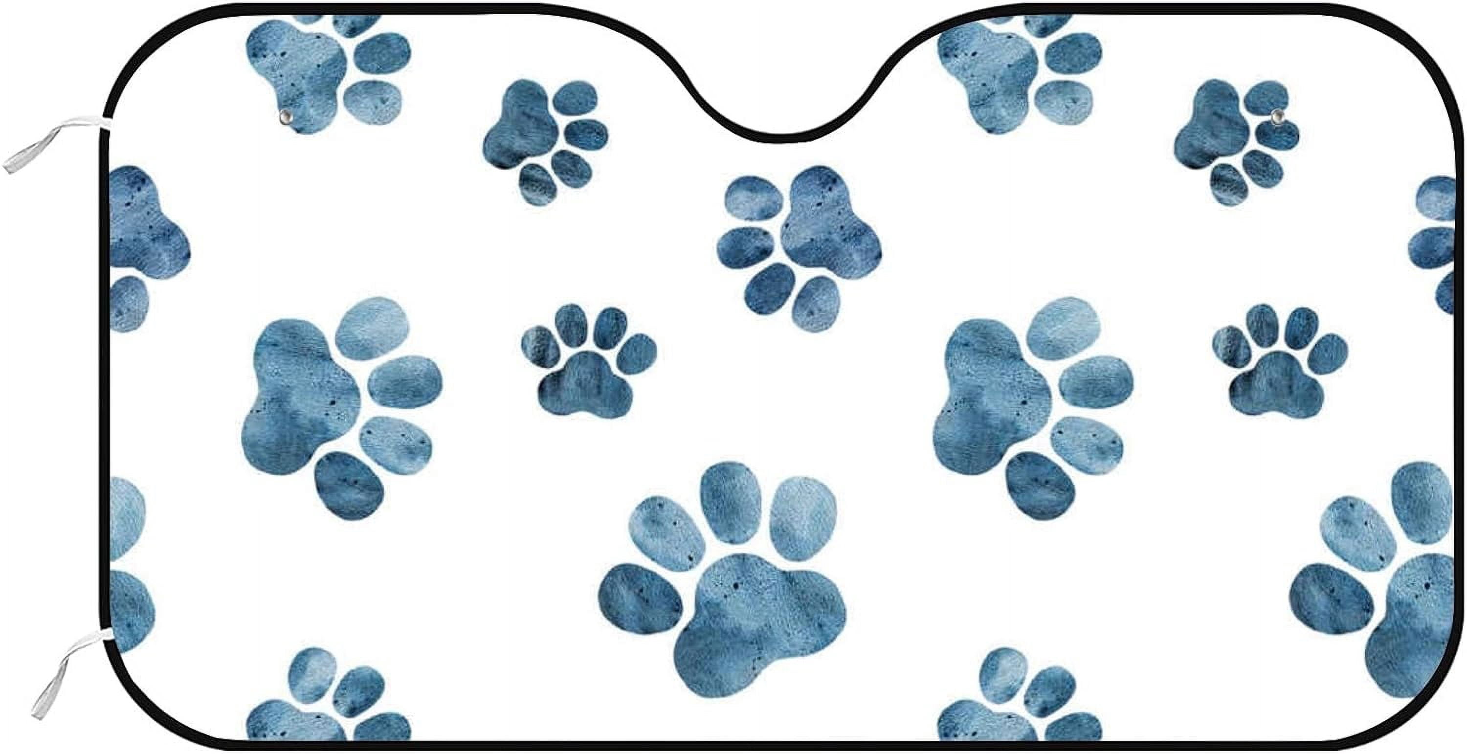 Car Windshield Sunshade Blocks Sun Visor Protector Watercolor Cat Paws ...