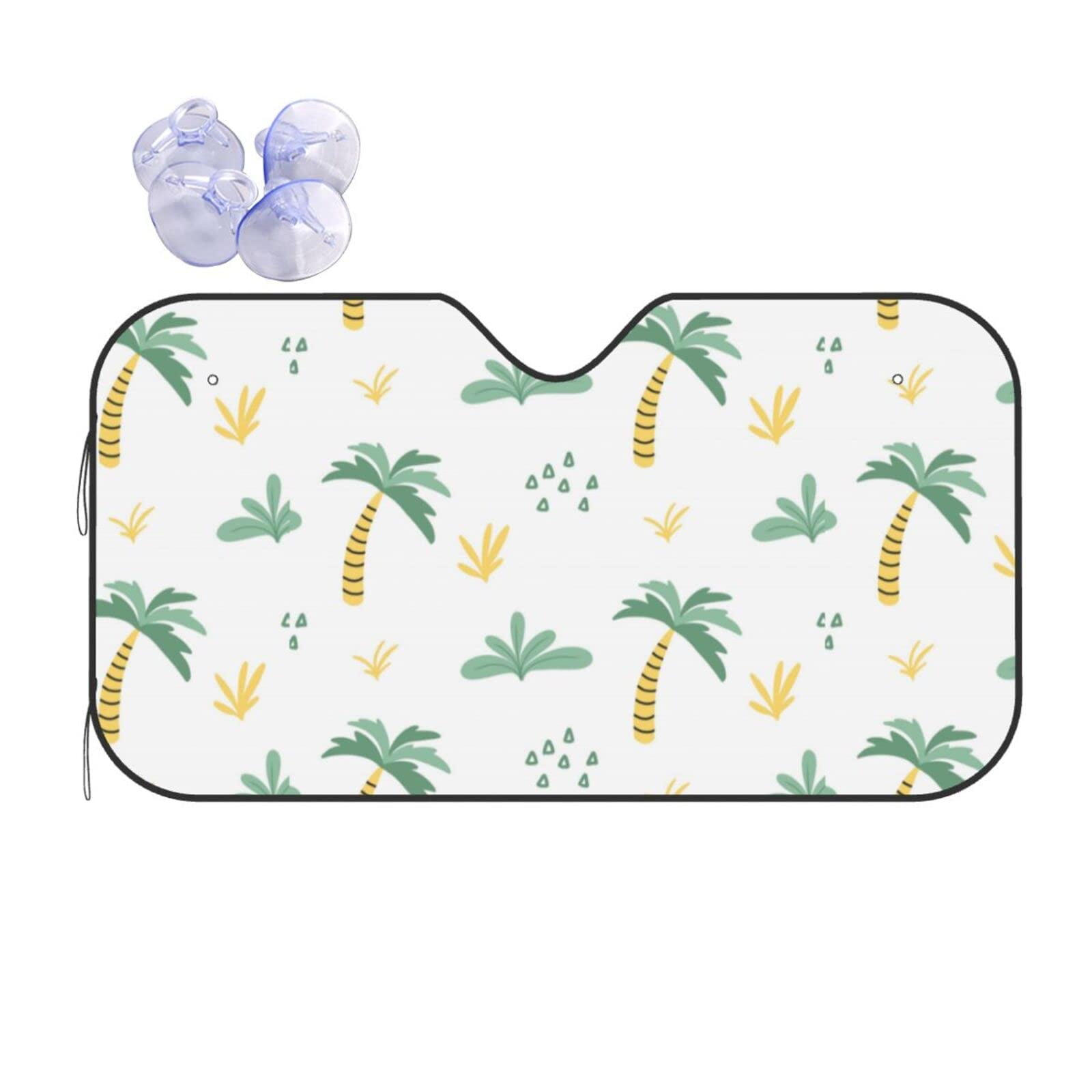 Car Windshield Sunshade Gradient Beach Sunset Landscape Foldable Car ...