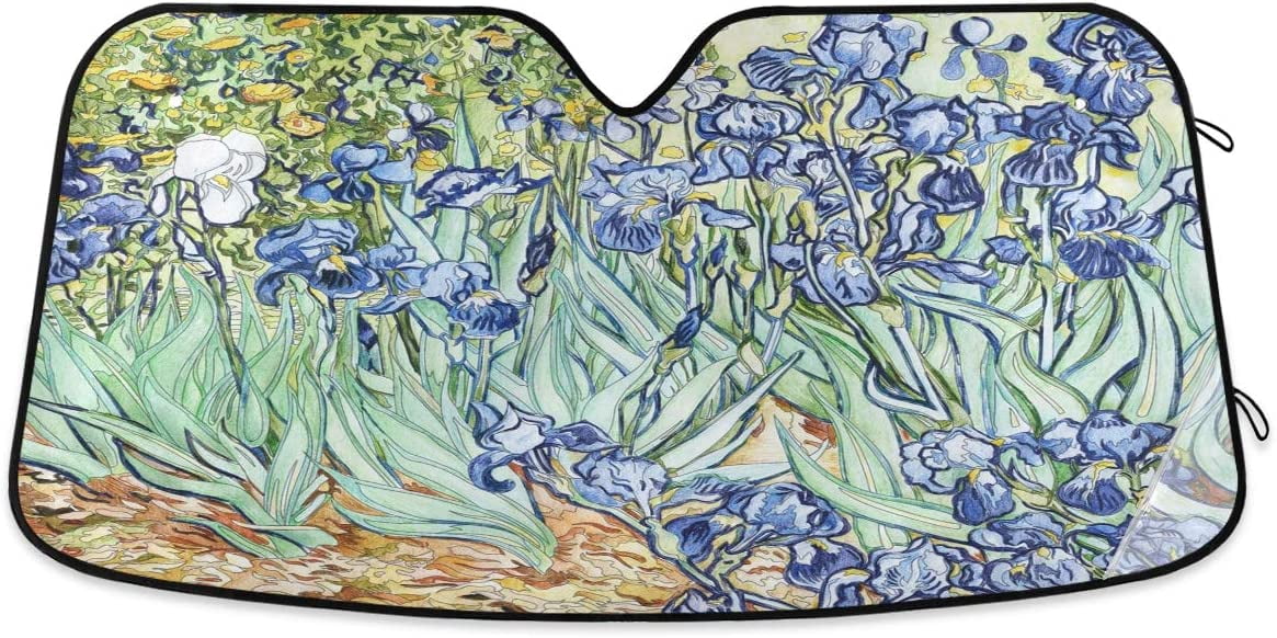 Car Windshield Sunshade Irises Vincent Van Gogh Pattern, Blocks Sun ...
