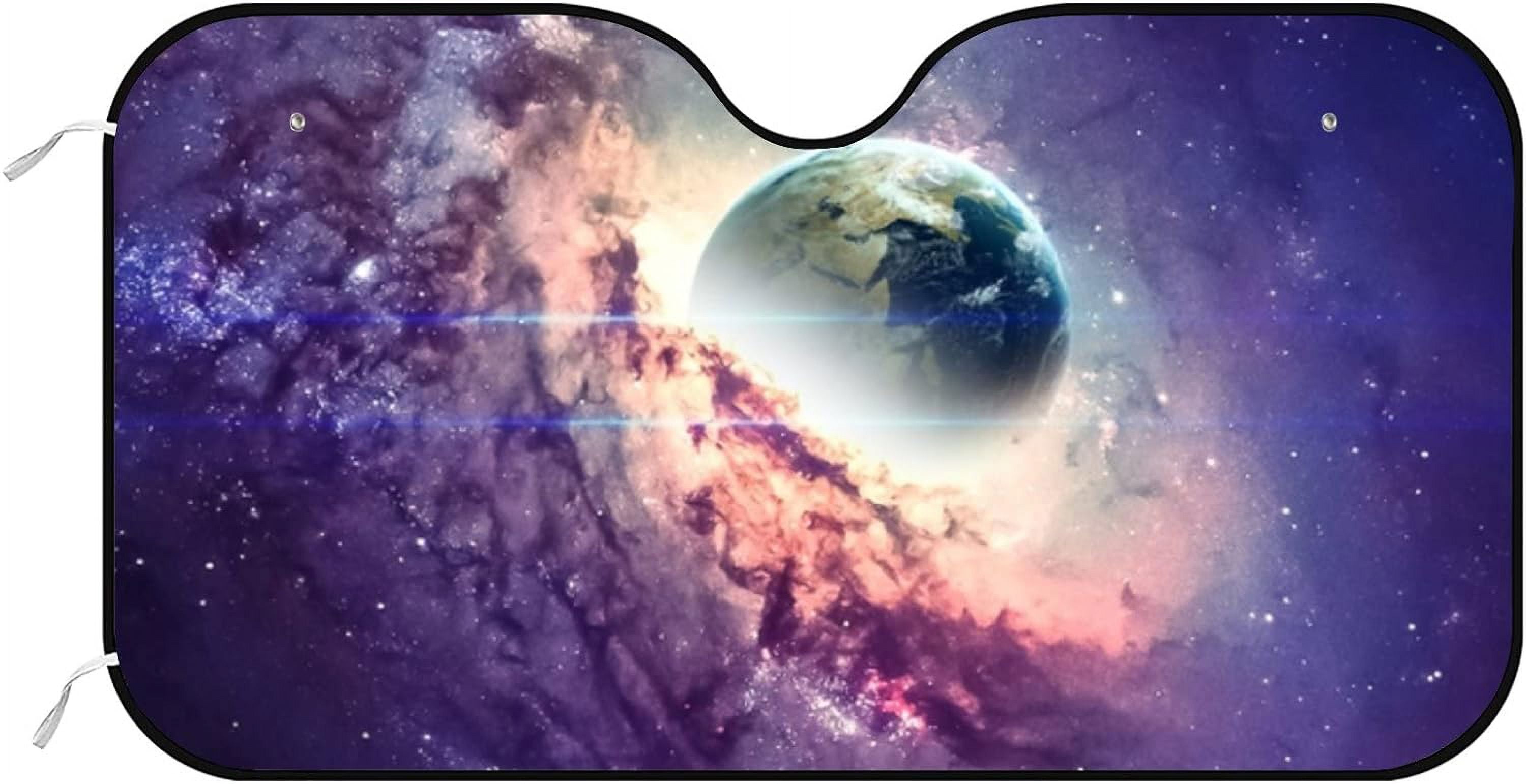 Car Windshield Sunshade Stars Earth Planet Galaxy Nebula Space Universe ...