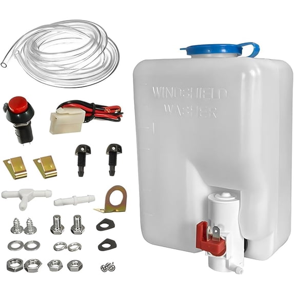 Car Windshield Washer Bottle Kit, 12V Vehicle Windscreen Cleaner Pump ...