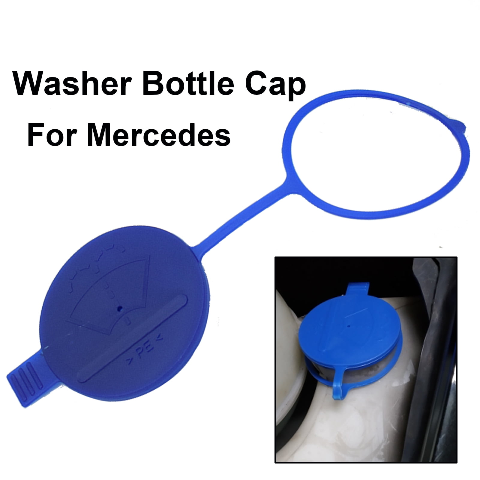 Car Windshield Washer Fluid Reservoir Tank Cap Cover for Mercedes Benz ...