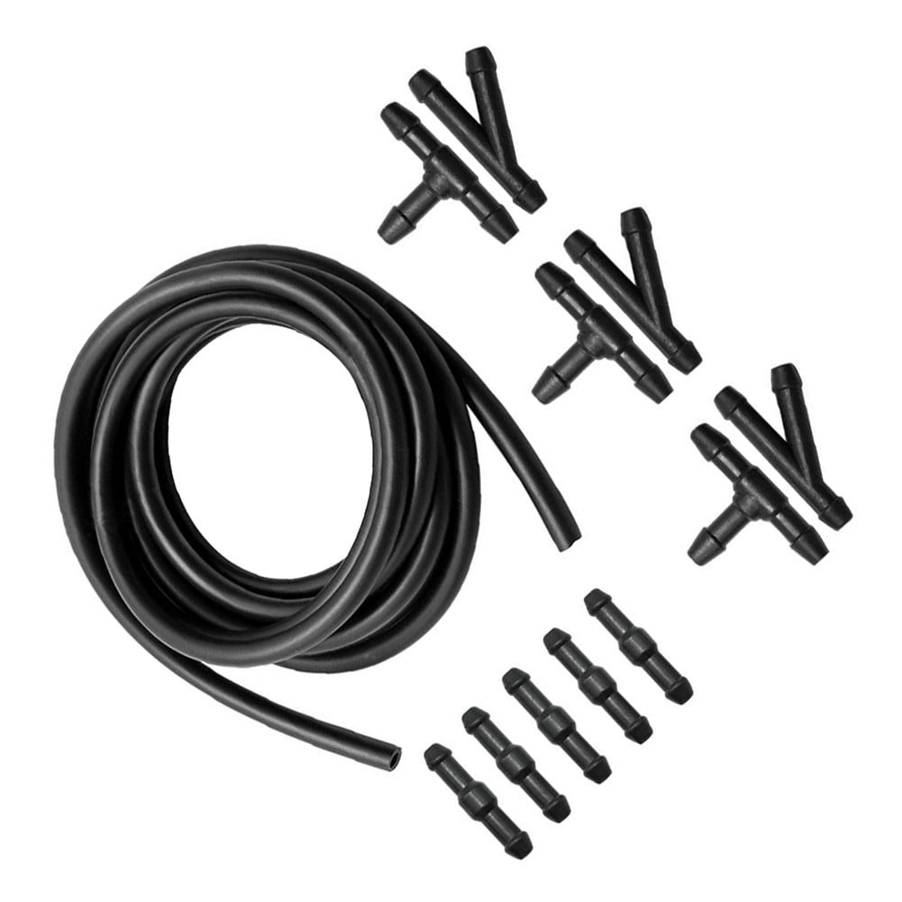 Car Windshield Washer Hose + Connector Kit T-Piece Tube Pipe Splitter ...