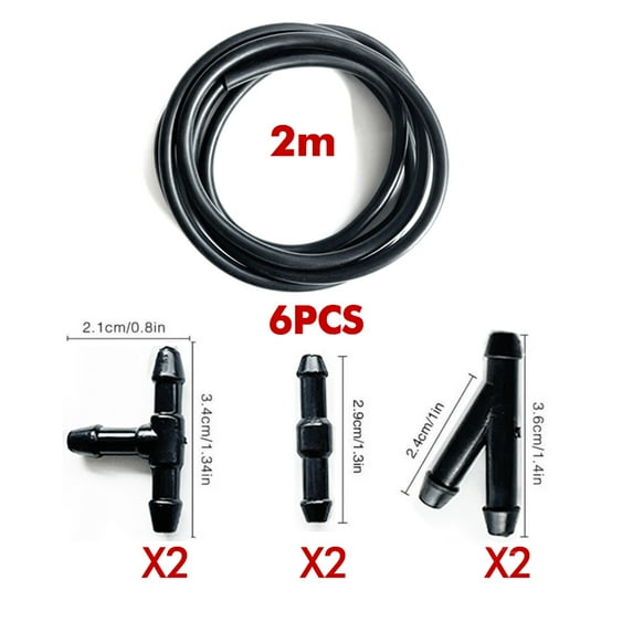 Car Windshield Washer Hose With Connector Kit T-Piece Tube Pipe ...