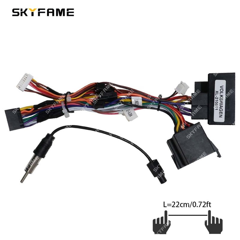 Car Wire Harness Adapter Power Cable Canbus Box For Volkswagen Golf ...