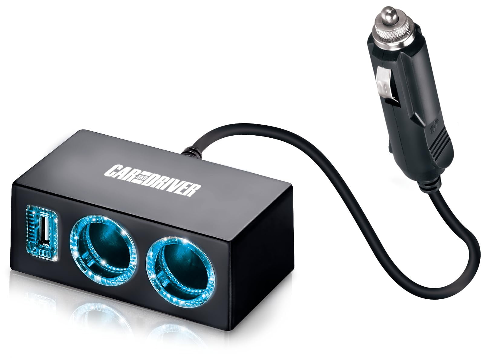 Car and Driver USB + Dual Socket Car Charger - Power adapter - 800 mA ...