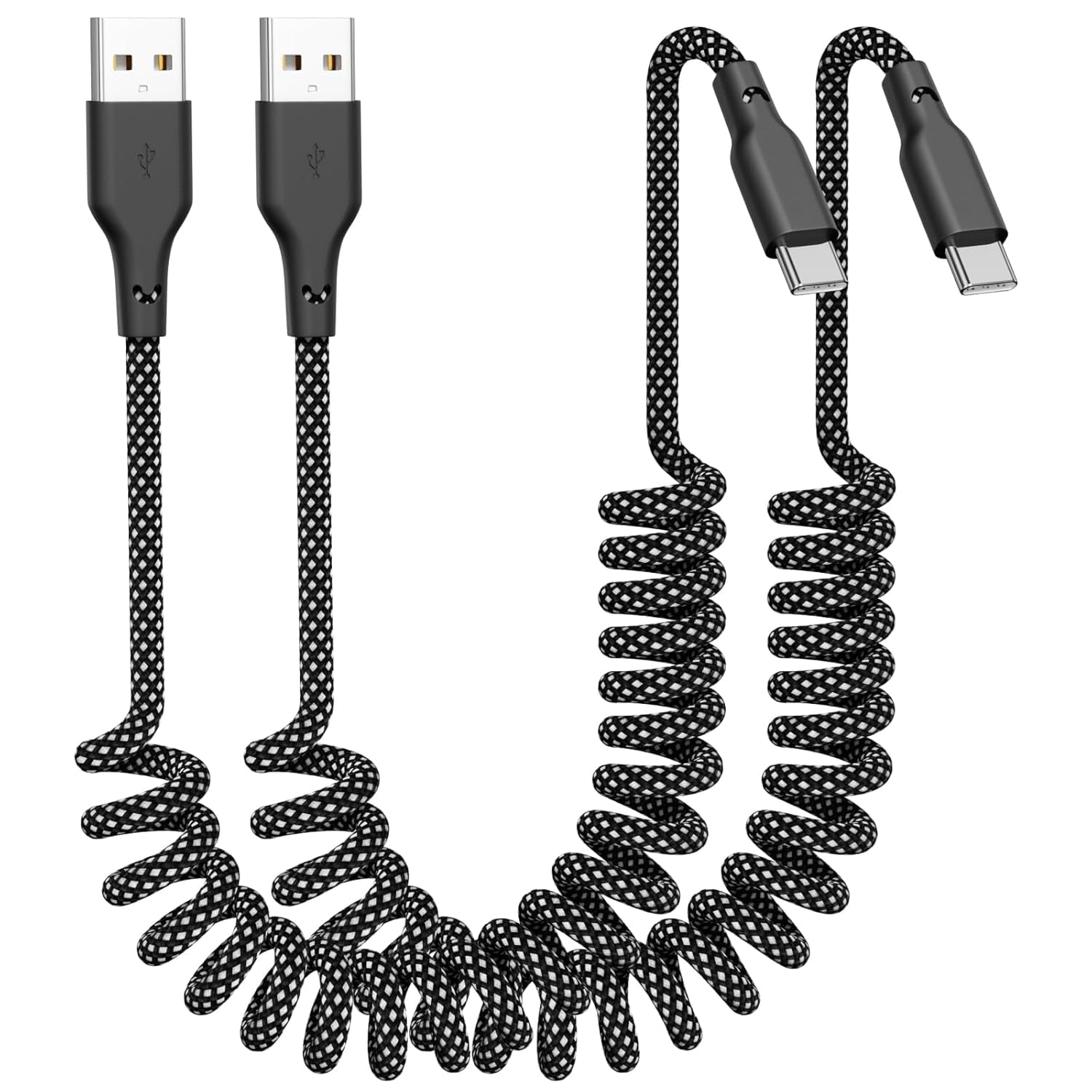 Car cable 2 pack curly to fast charging cable suitable for 17/16/15 ...