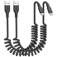 Car cable 2 pack curly to fast charging cable suitable for 17/16/15 ...