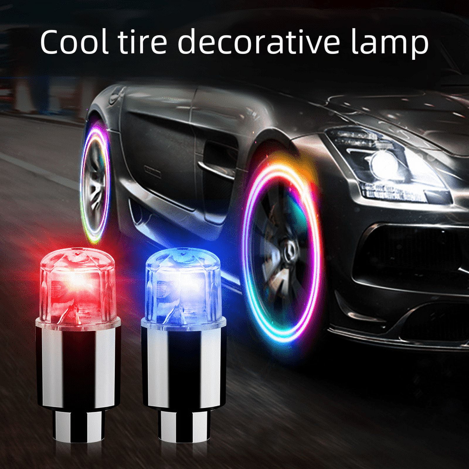 Car colorful hot wheels smart dual sense tire lights cool wheel lights ...