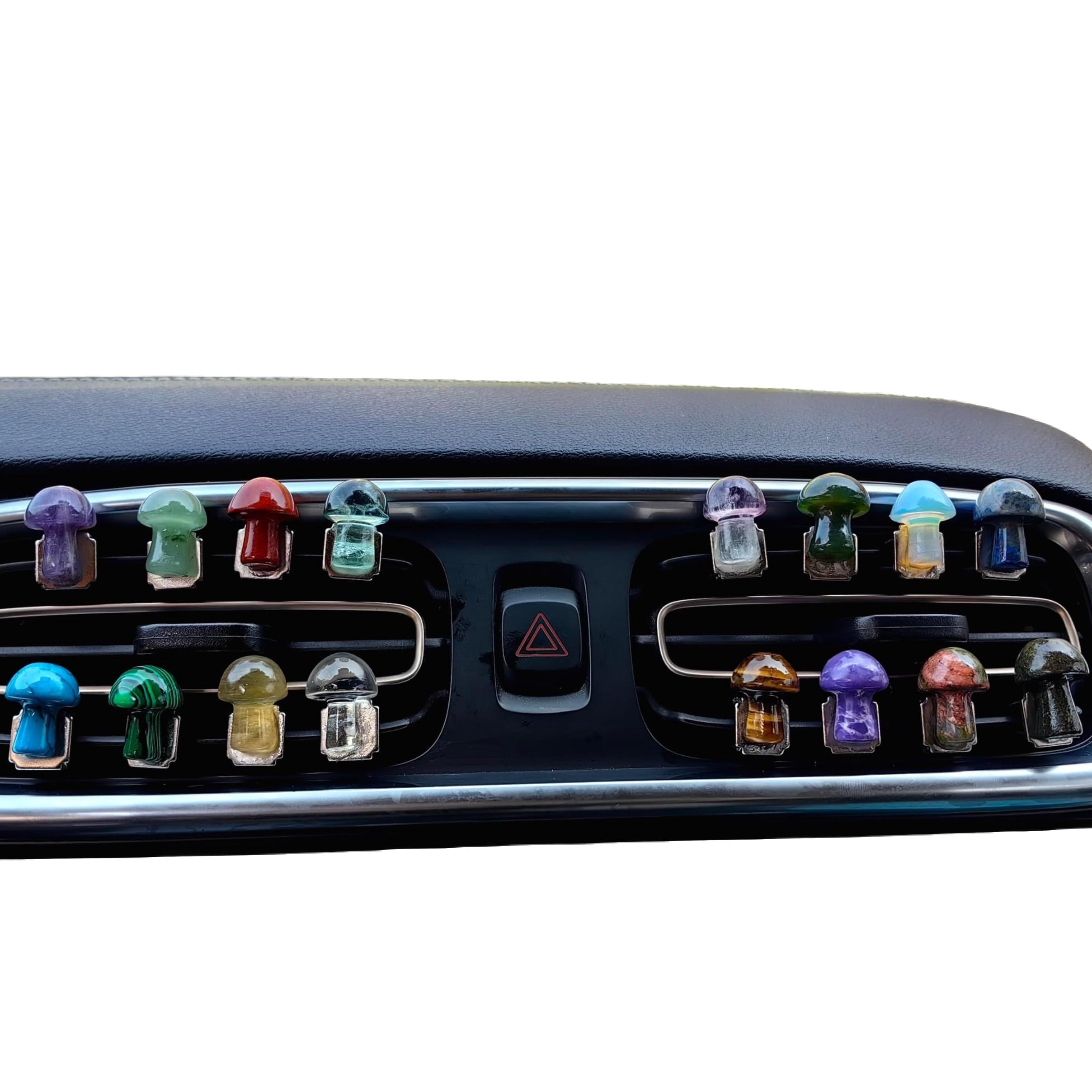 Car crystal car vent clip crystal stone mushroom natural Healing carved ...