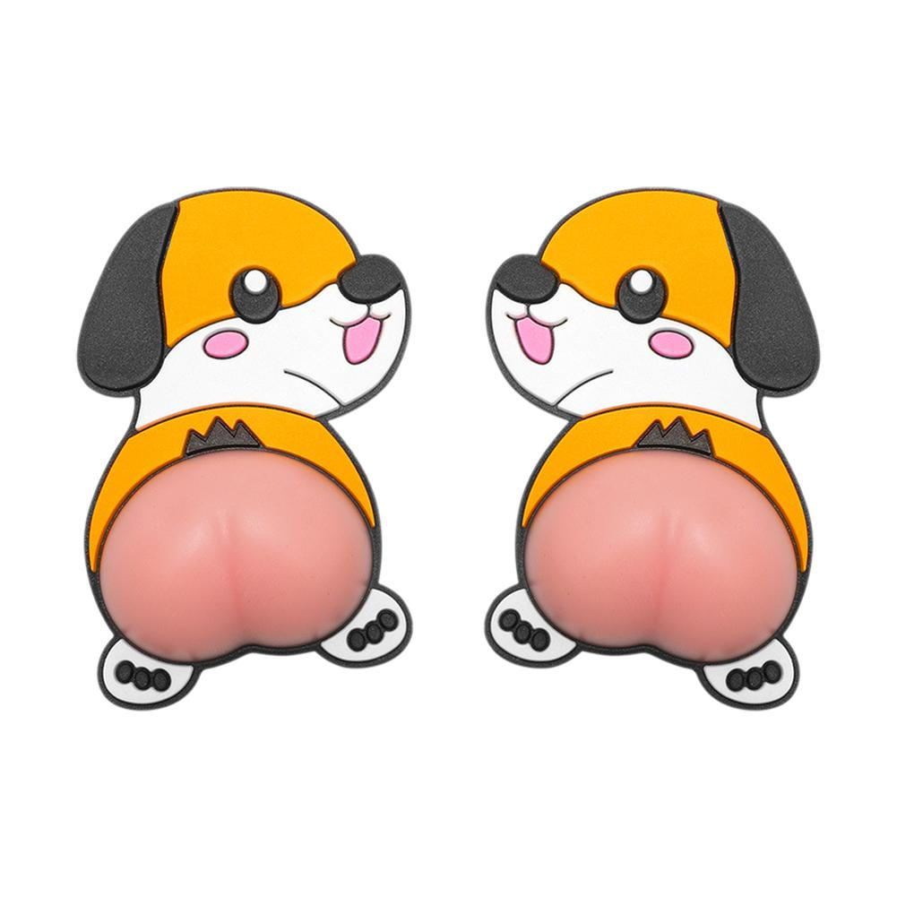 Car Door Anti Collision Strip Rearview Mirror Cartoon Butt Sticker Cute V8