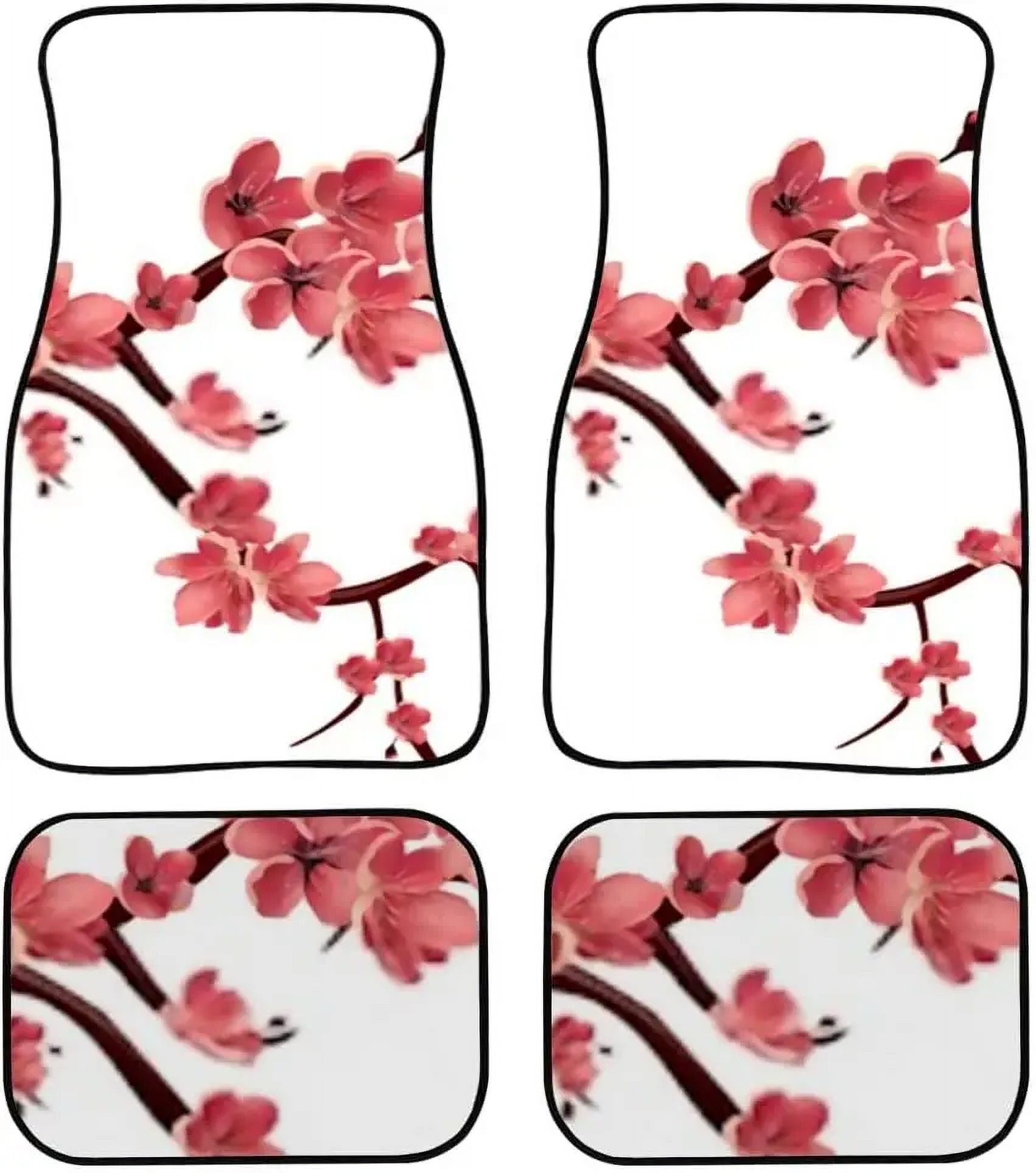 Car floor mats cherry blossom fabric interior accessories suitable for ...