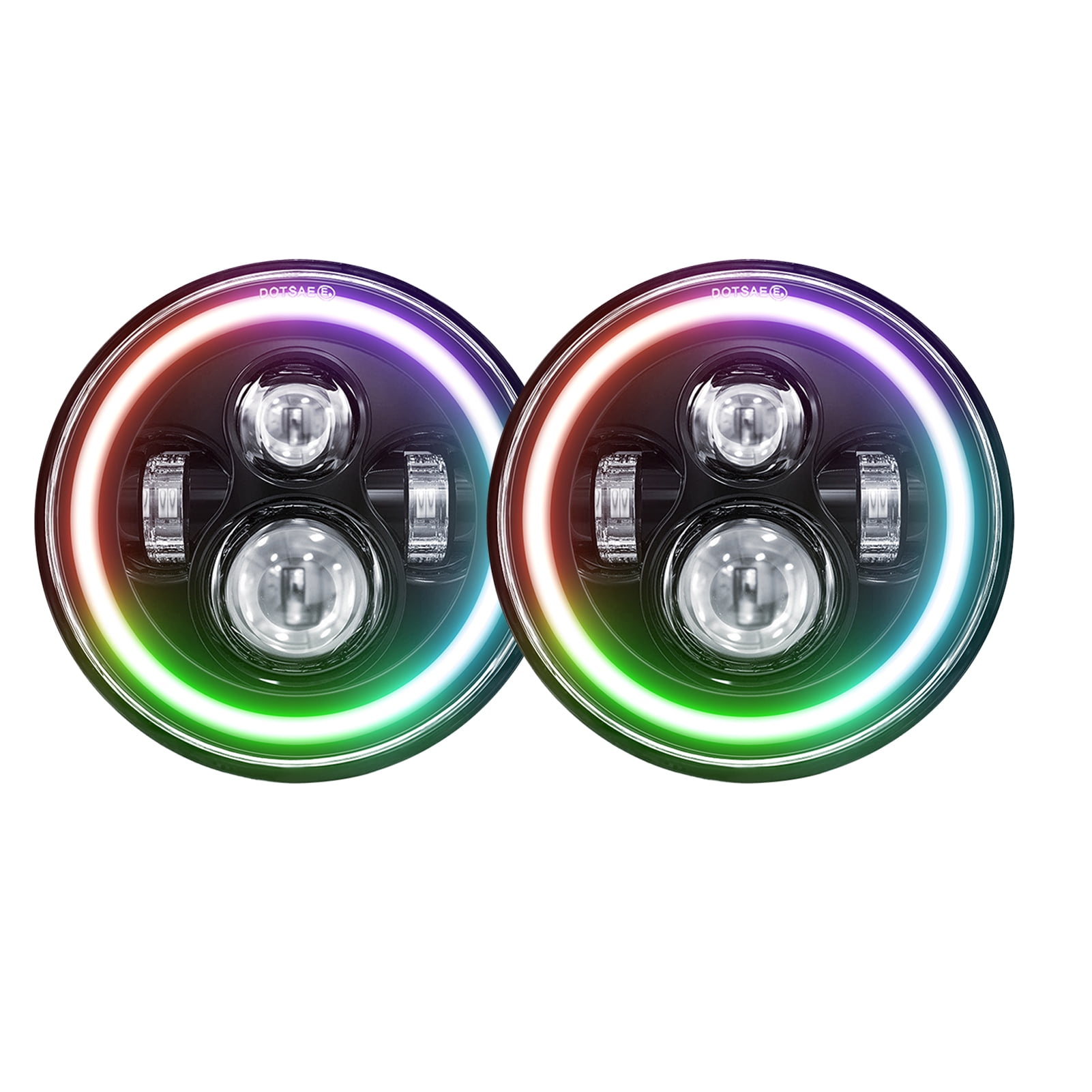 Car headlights suits, Eye Cars With Beam And 7 Inch Led Beam And Round ...