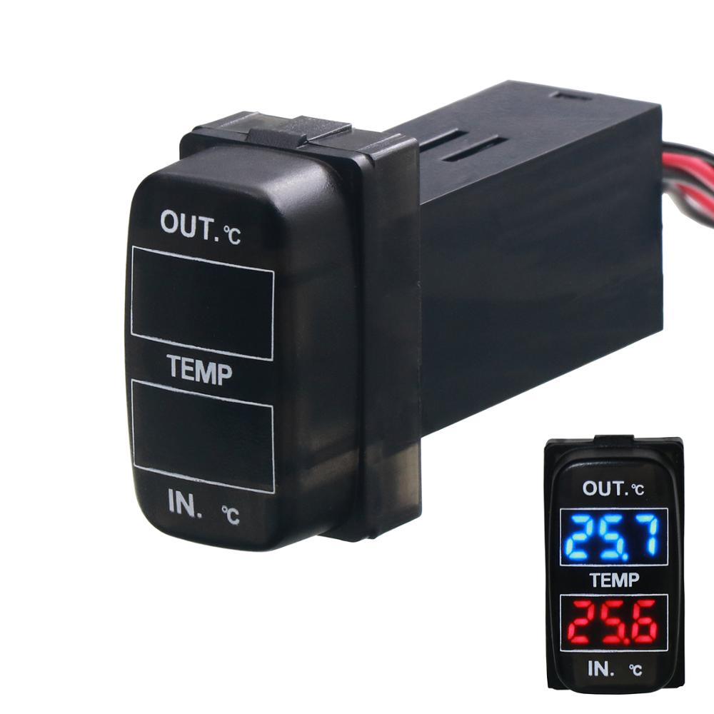 Car internal/external temperature display, dual temperature sensors use ...