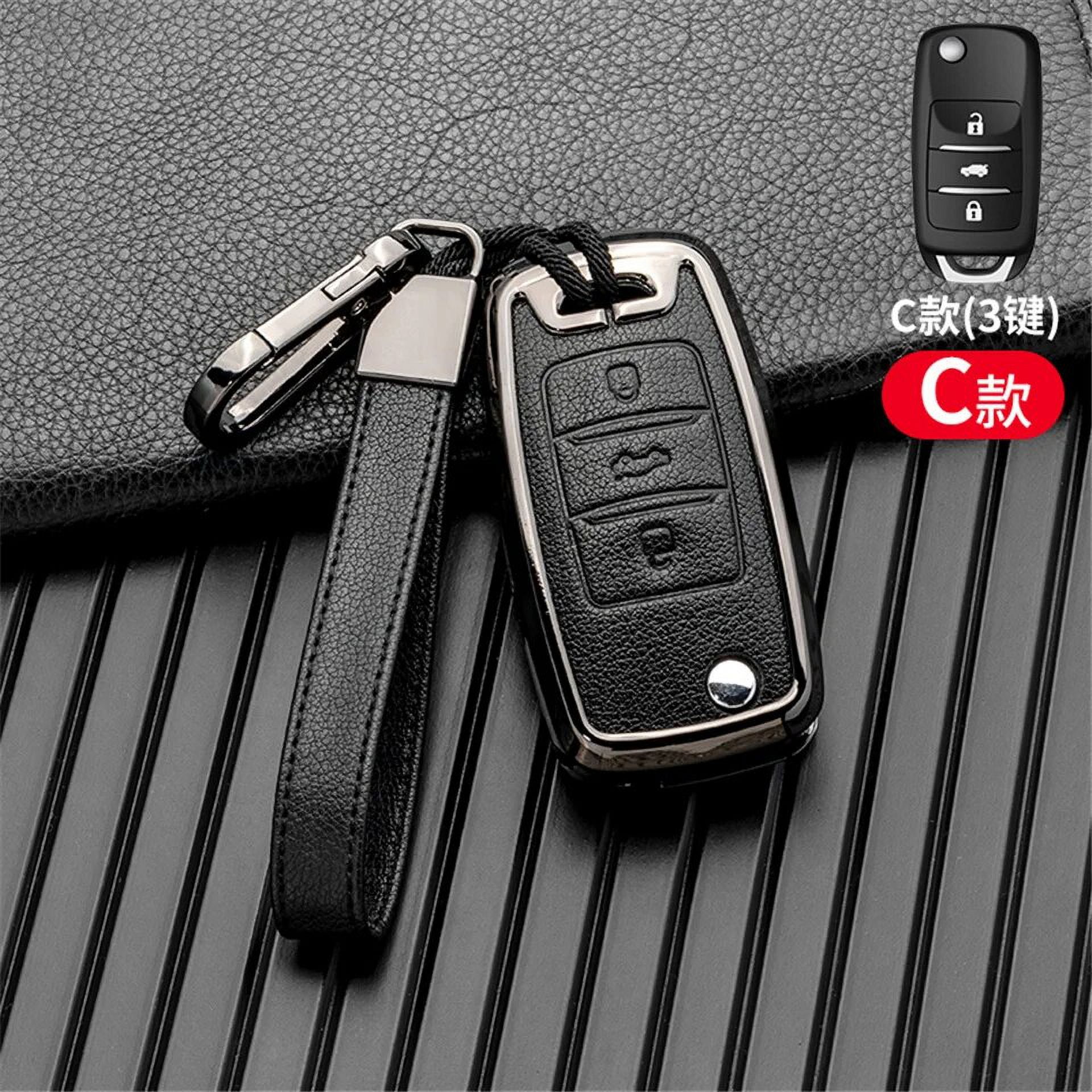 Car key cover case skin holder set protector fob for Changan CS75 EADO CS35 RAETON CS15 V3 V5 V7 ...