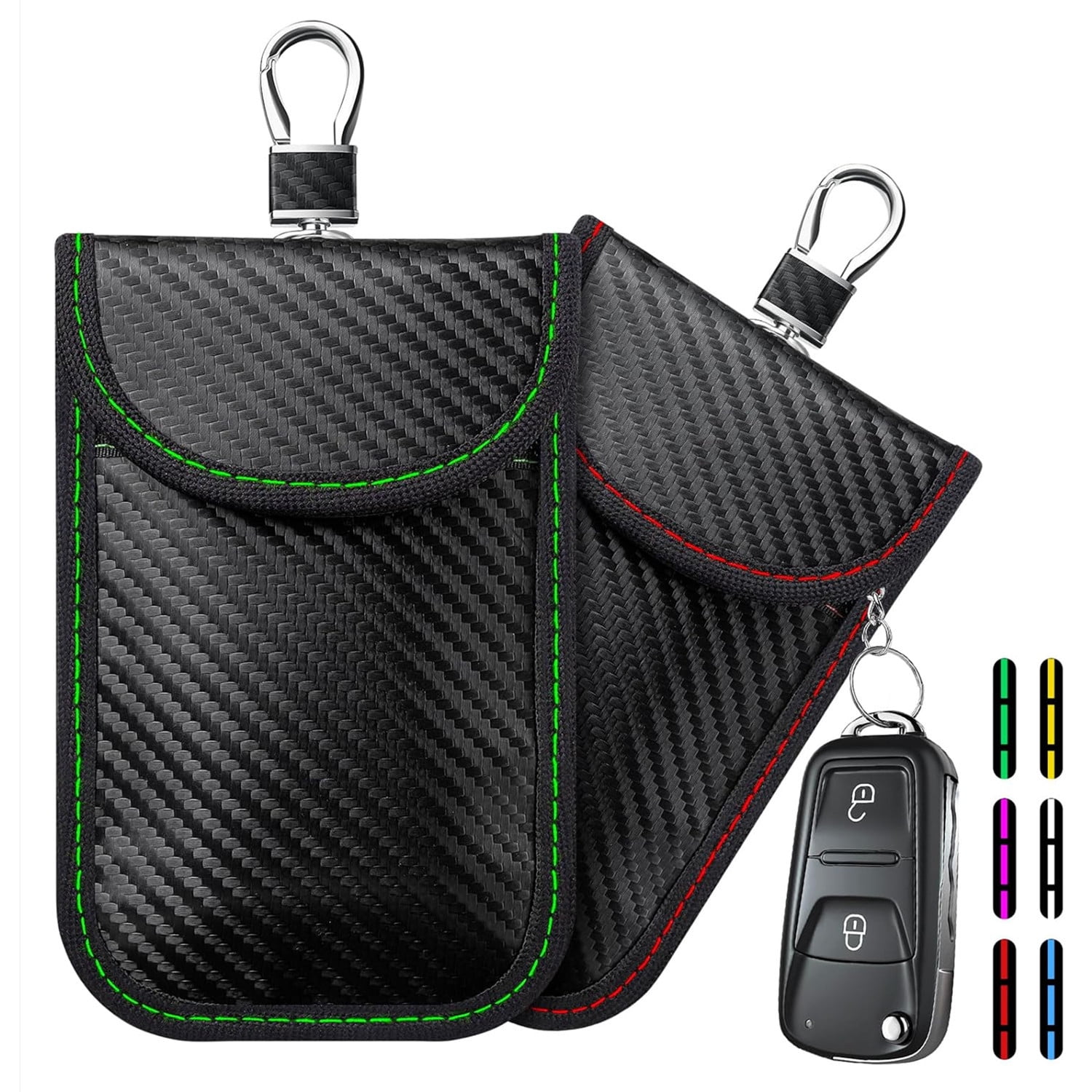 Car key protection cover, carbon fiber car shielding key bag anti-theft ...