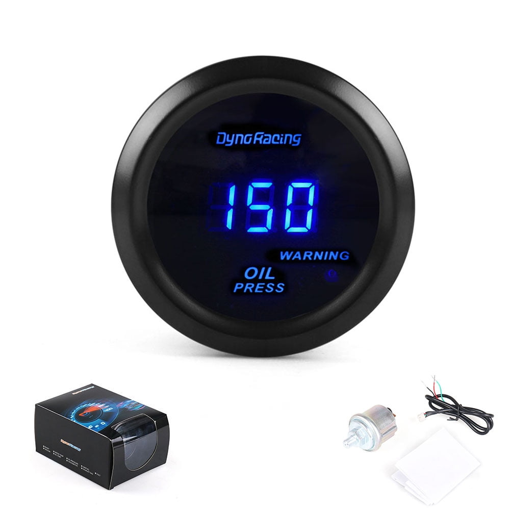 Car modification meter 12v Universal blue light digital display rotary ...