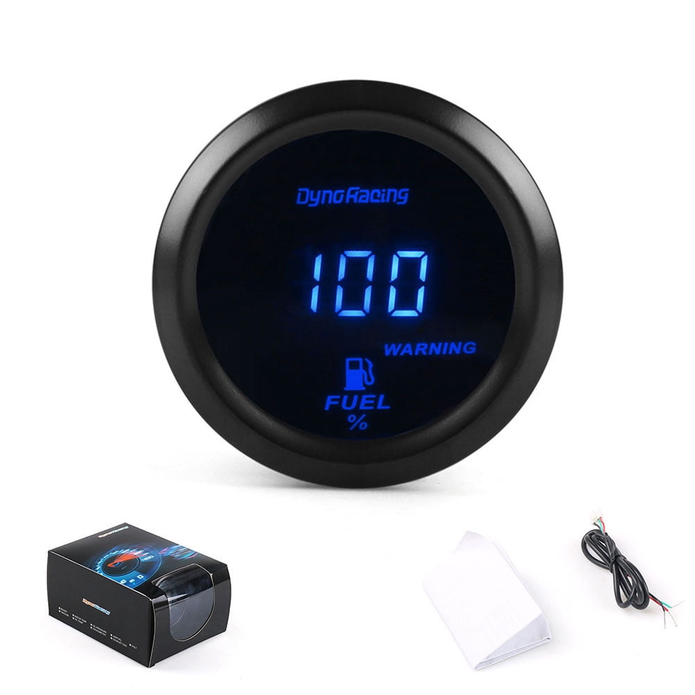 Car modification meter 12v Universal blue light digital display rotary ...