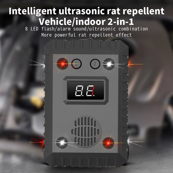 Car-mounted Rat Repeller For Cars LED Flash High-power Ultrasonic Car ...