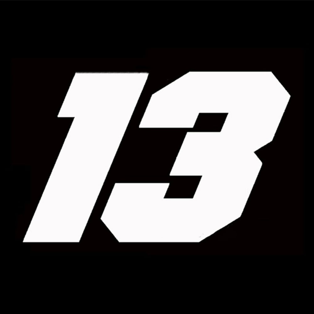 Car number 13 Sticker PET Scratch-Resistant Sticker Laptop Window SUV ...