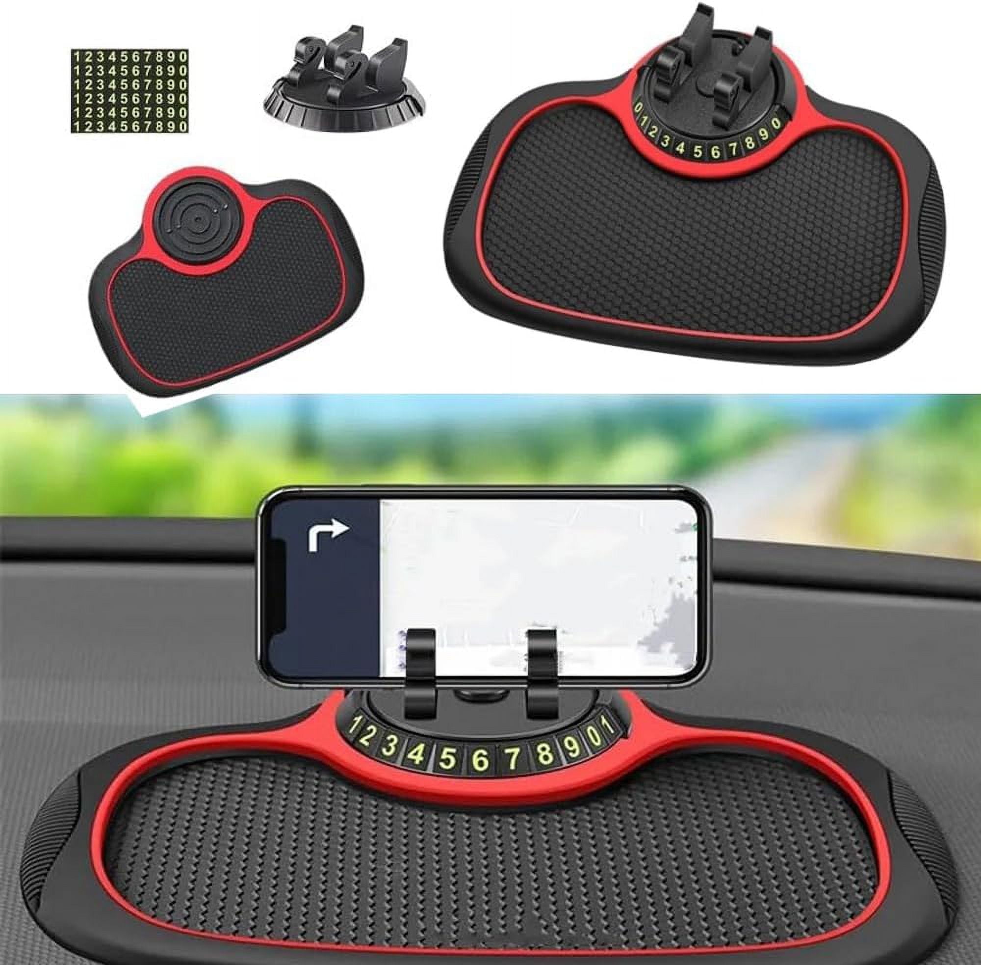 Multi functional car anti slip pad with phone holder, single piece car ...