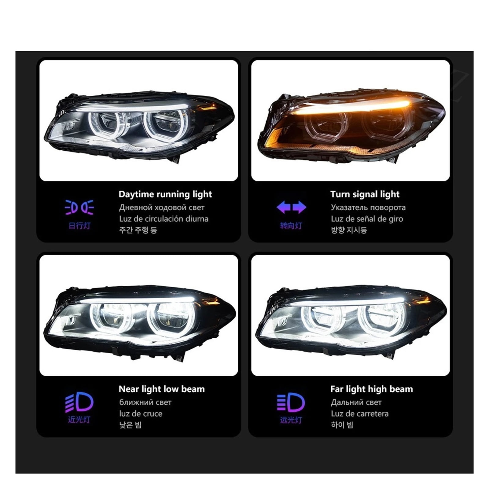 Car rear bolts bolts light bulb Car Headlights 12V H7 LED DRL Hella ...