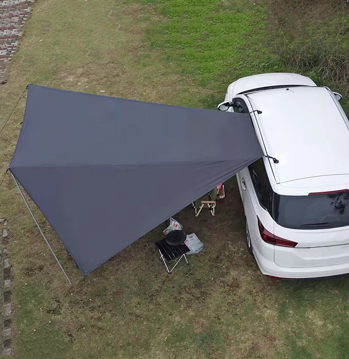 Car side Awning Tent Black Coating Tarp 2x3 Outdoor Waterproof Camping ...