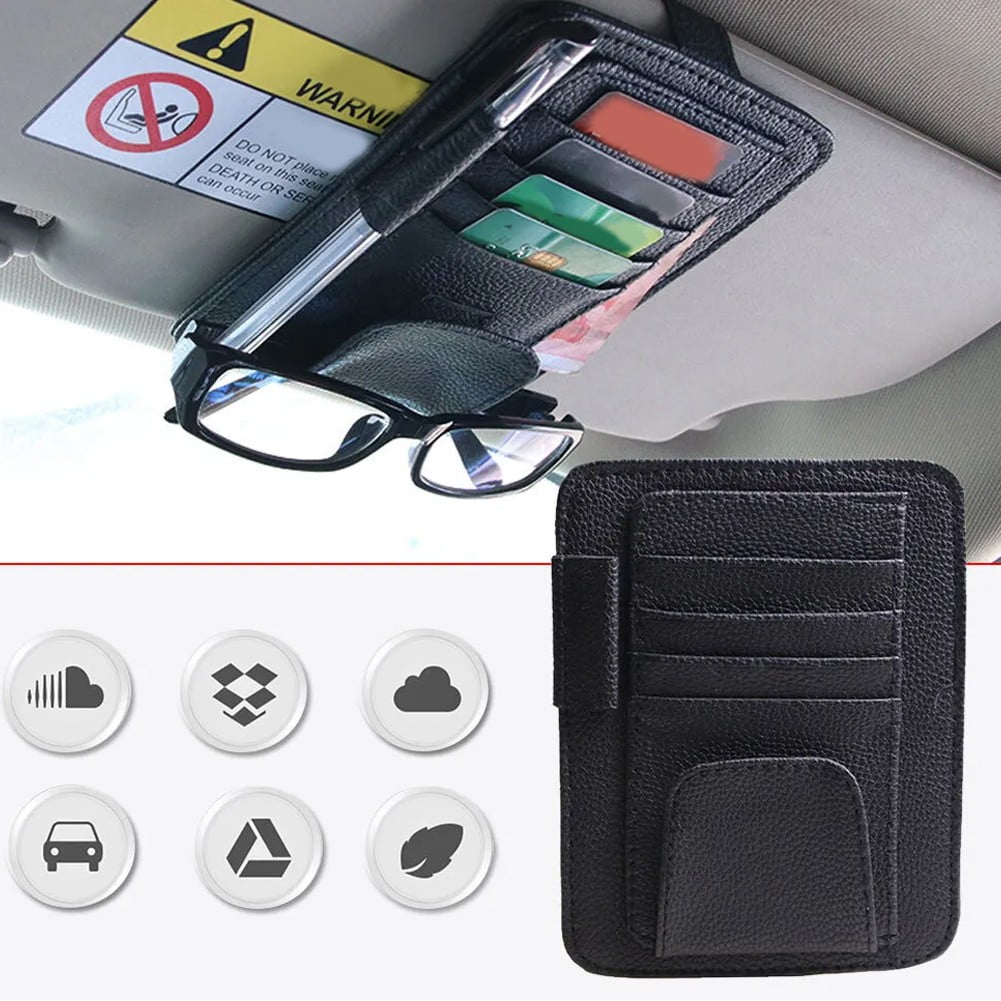 Car sun visor glasses clip card organizer - Efficient Auto Accessories ...