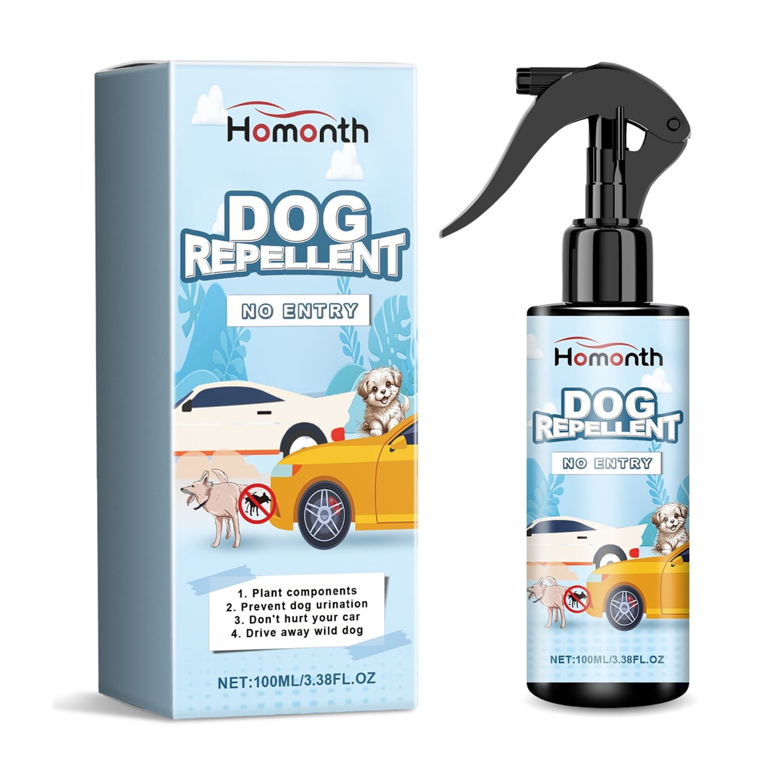 Car tire safety dog repellent spray, tire protection, portable and ...